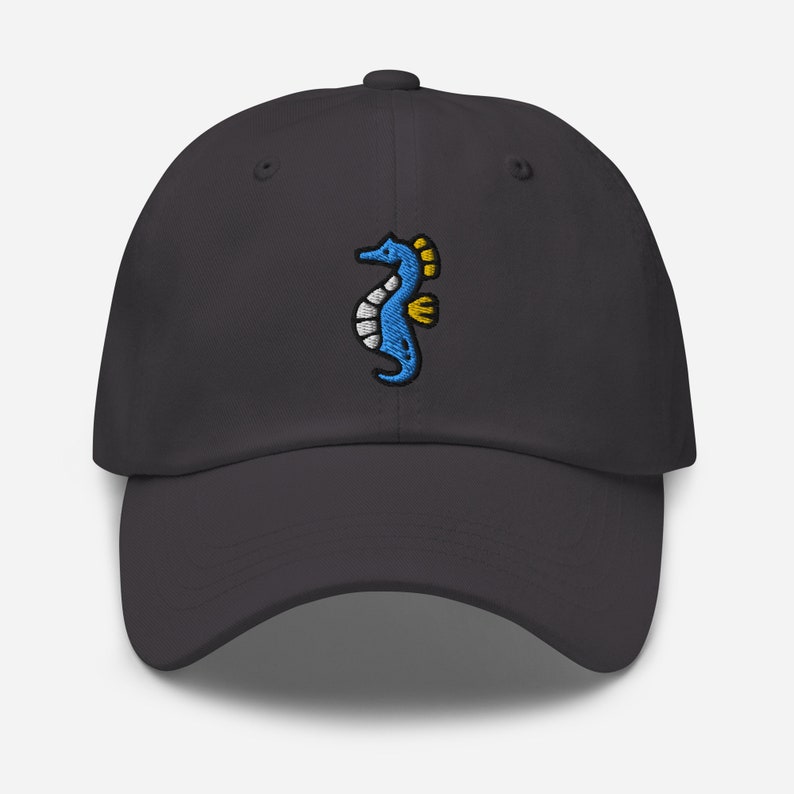 Blue Seahorse Dad Hat, Embroidered Hat Sea Creature Baseball Cap Unisex ...