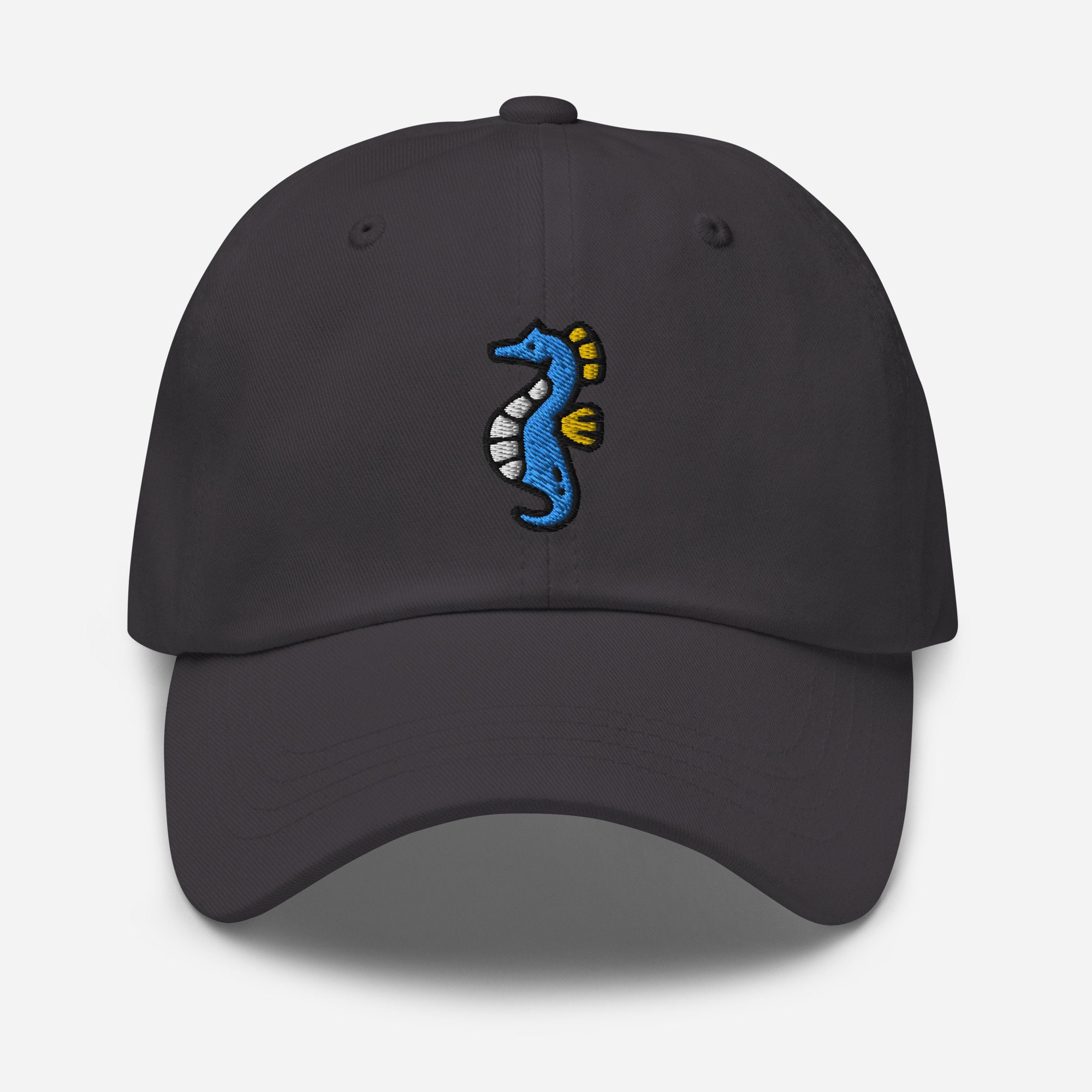 Blue Seahorse Dad Hat, Embroidered Hat Sea Creature Baseball Cap Unisex ...