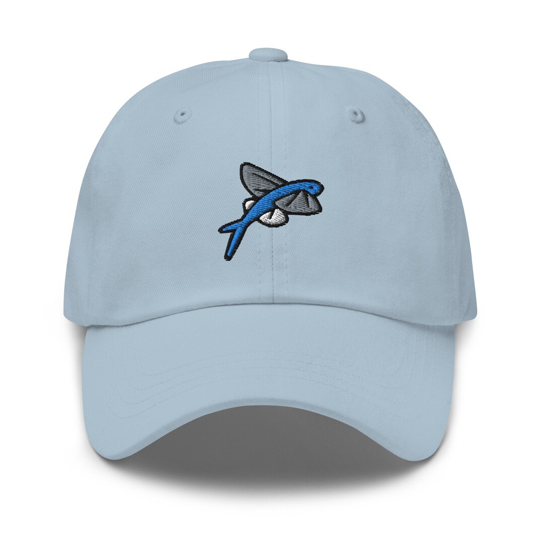 Flying Fish Dad Hat, Embroidered Ocean Animal Baseball Cap, Sea ...