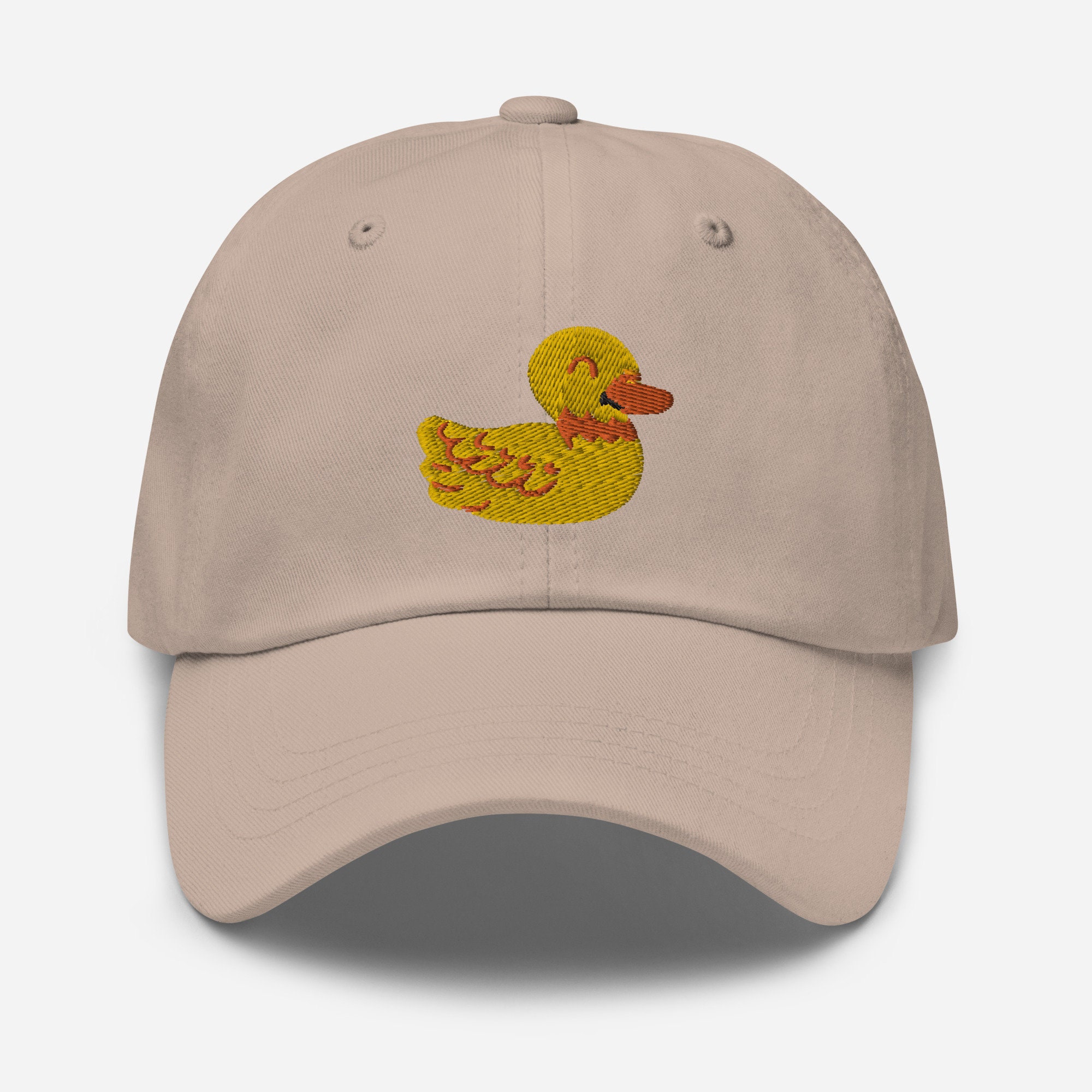 Cute Rubber Duck Dad Hat, Funny Embroidered Hat Handmade Adjustable 6 ...