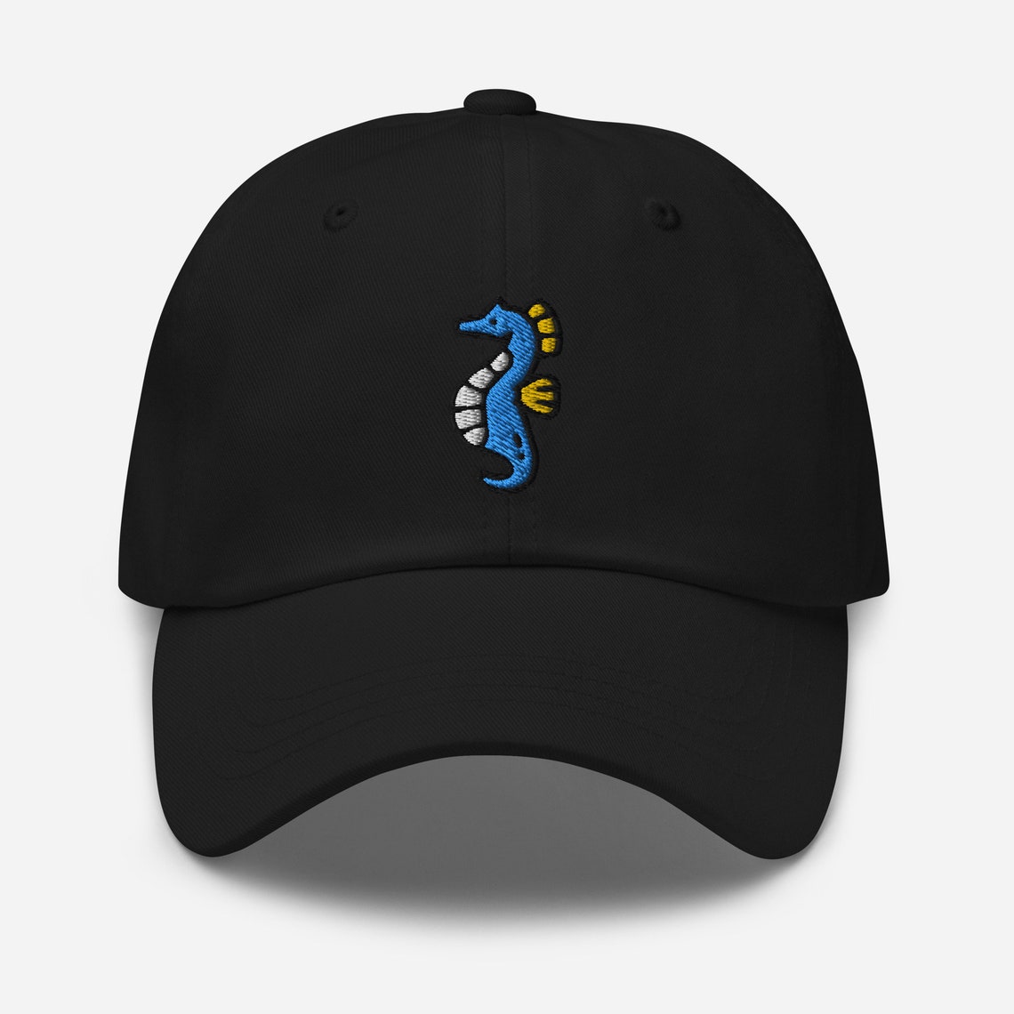 Blue Seahorse Dad Hat, Embroidered Hat Sea Creature Baseball Cap Unisex ...