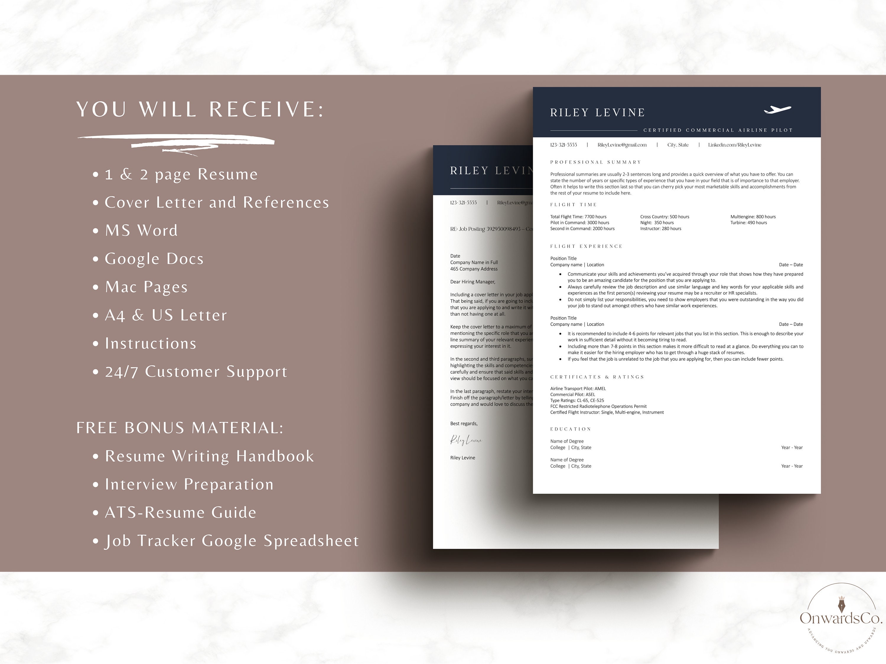 Pilot Resume Template Google Docs Resume for Commercial Pilot CV Template Aviation Resume Flight ...