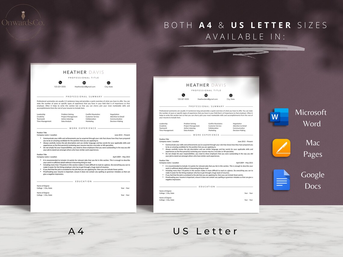 Modern New Grad Resume Template Freshers College Resume Job Application ...