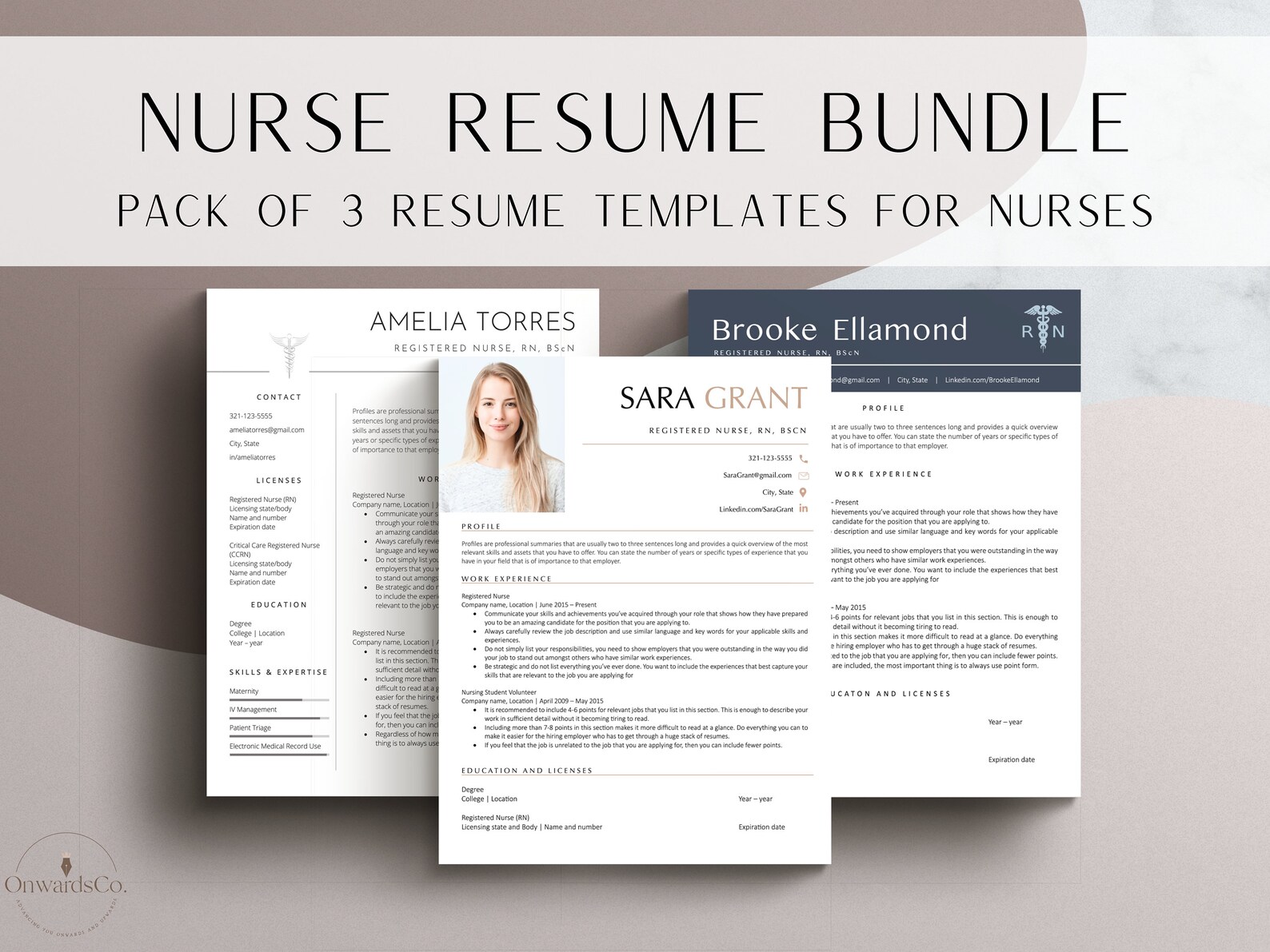 Nurse Resume Template for Nurse Practitioner Resume Bundle RN Modern ...