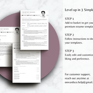 Modèle de CV avec image et bordure de CV Microsoft Word de 2 pages ...