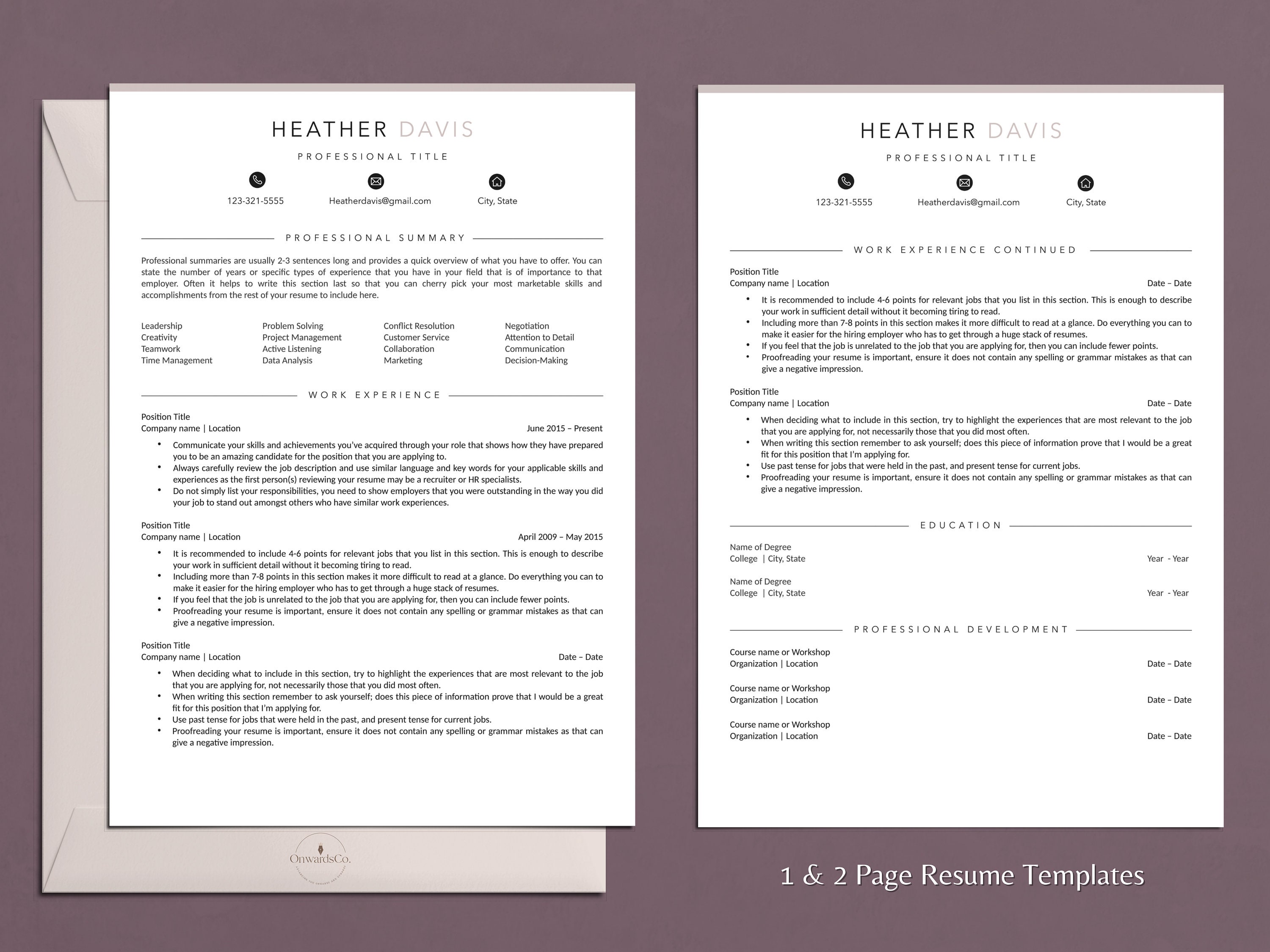 Modern New Grad Resume Template Freshers College Resume Job Application ...