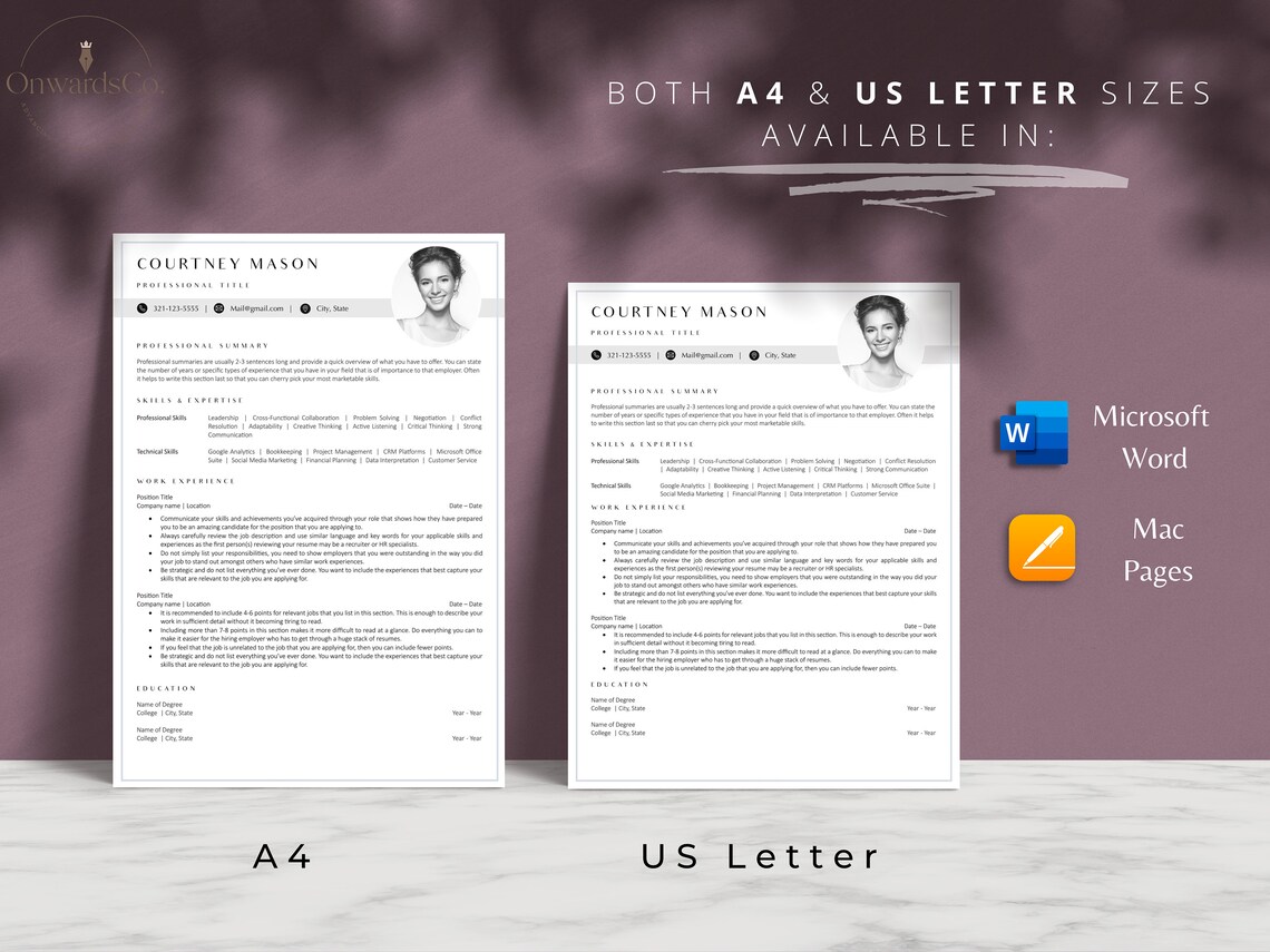 Resume Template Picture With Border Microsoft Word Resume 2 Page Unique ...