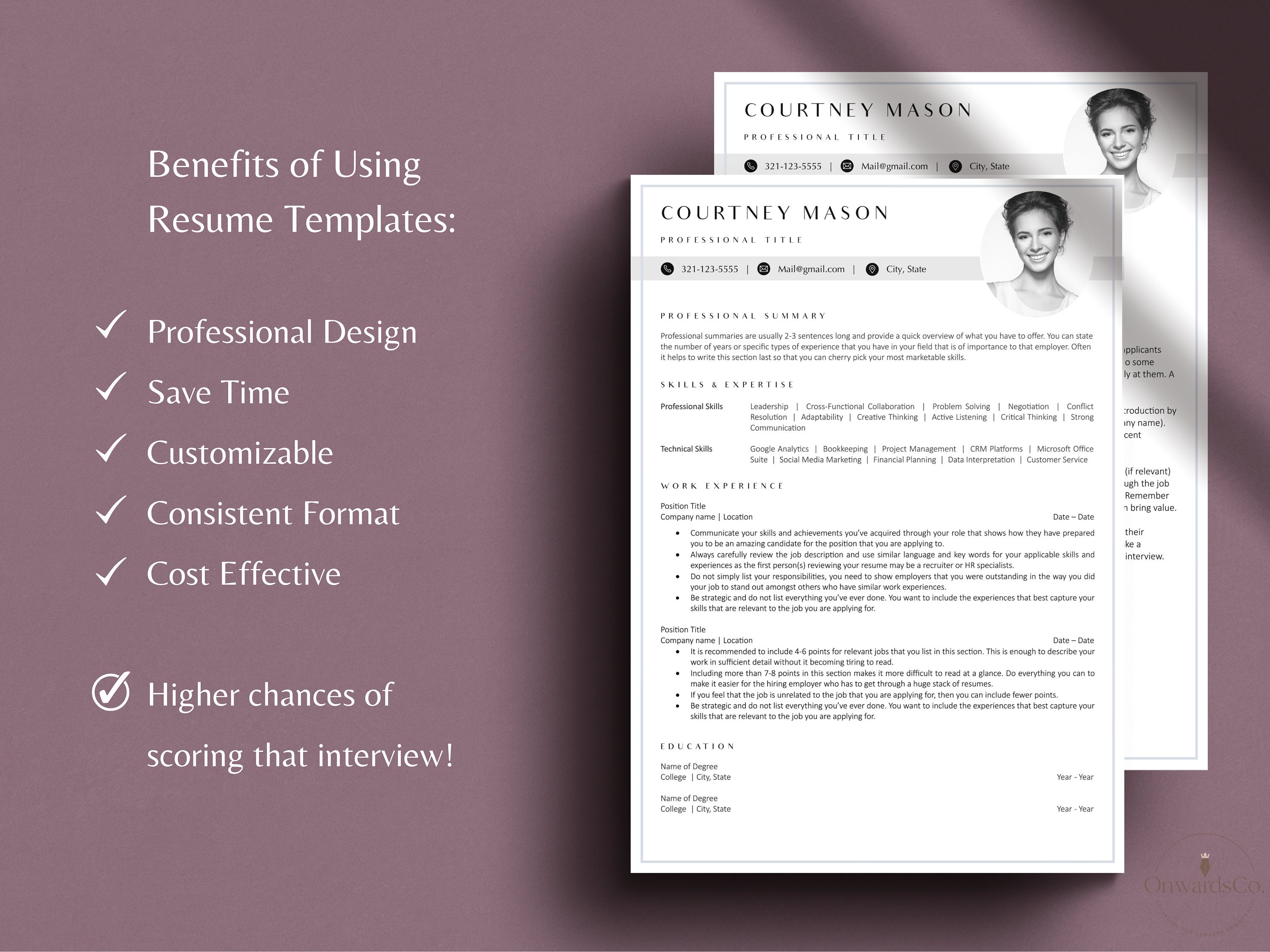 Resume Template Picture With Border Microsoft Word Resume 2 Page Unique ...