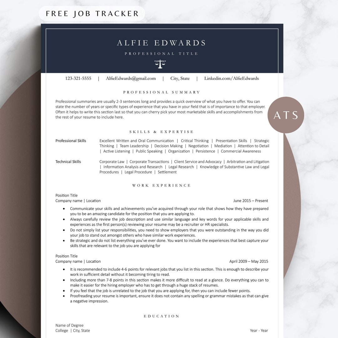 Lawyer Resume Template Word New Grad Law Student CV Template Legal ...
