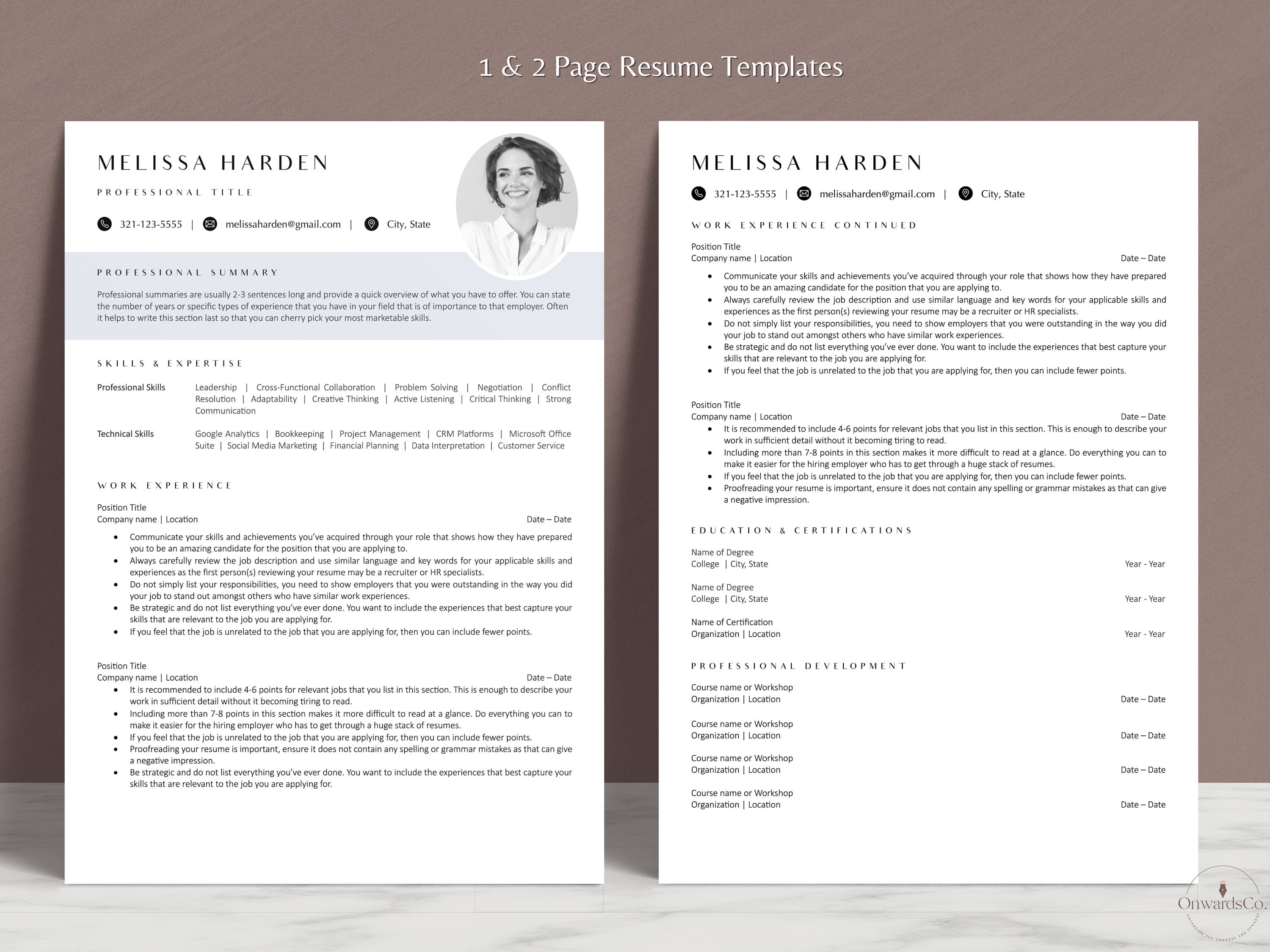 ATS Resume With Picture Modern Classic CV Design ATS Friendly Elegant ...