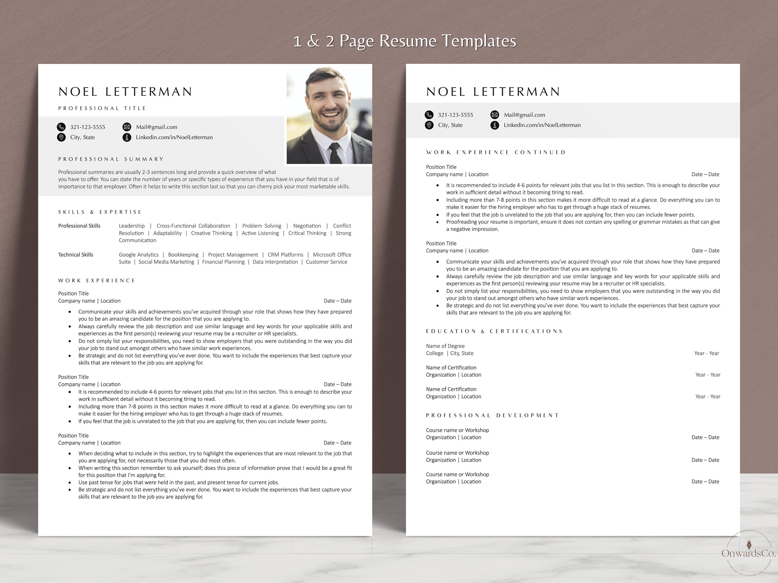 CV Resume Template With Photo Lebenslaufvorlage Mit Foto CV Template ...