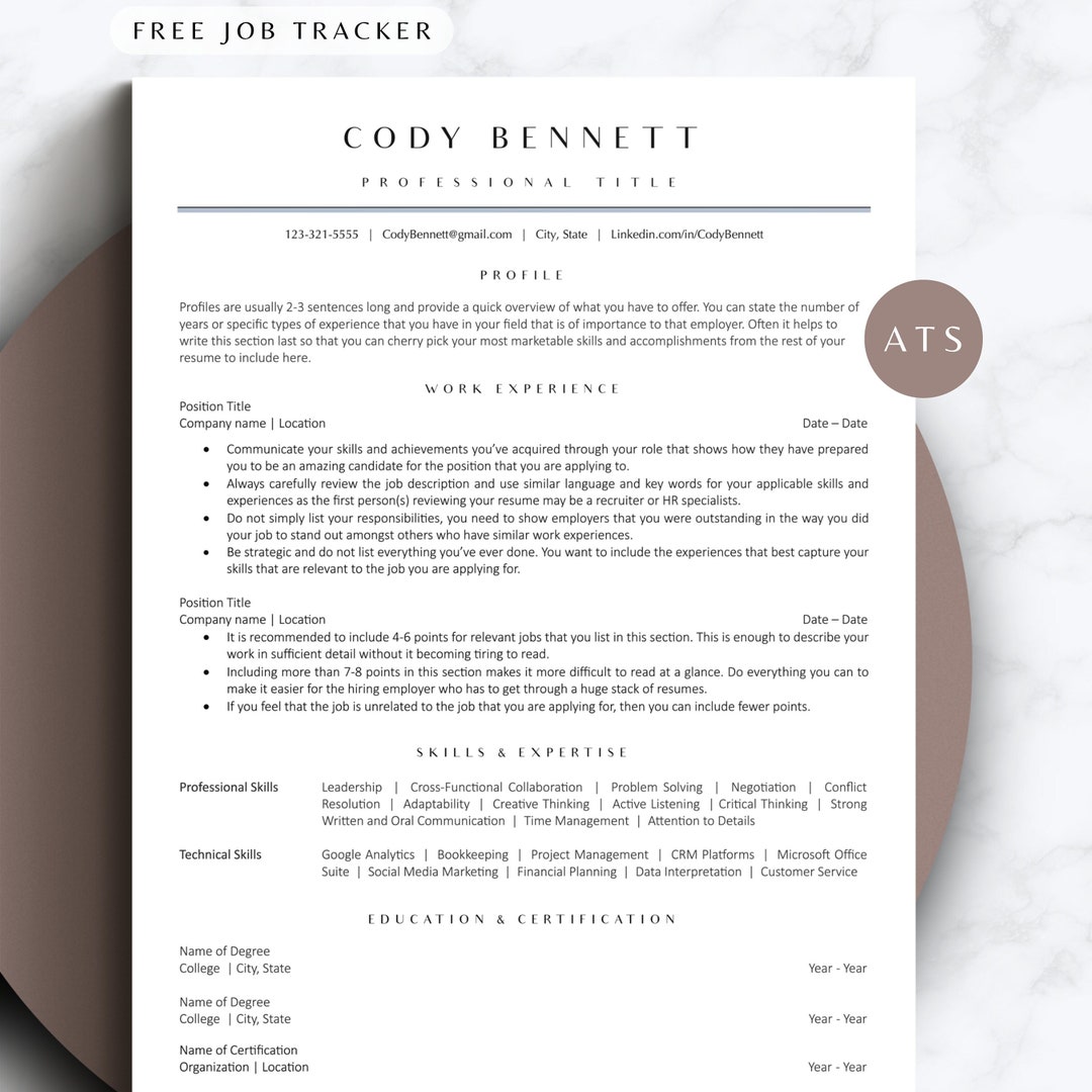 Sales Resume Template Professional CV Template Google Docs RN Resume ...