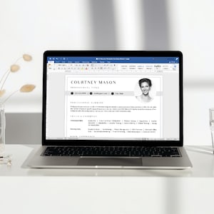 Modèle de CV avec image et bordure de CV Microsoft Word de 2 pages ...