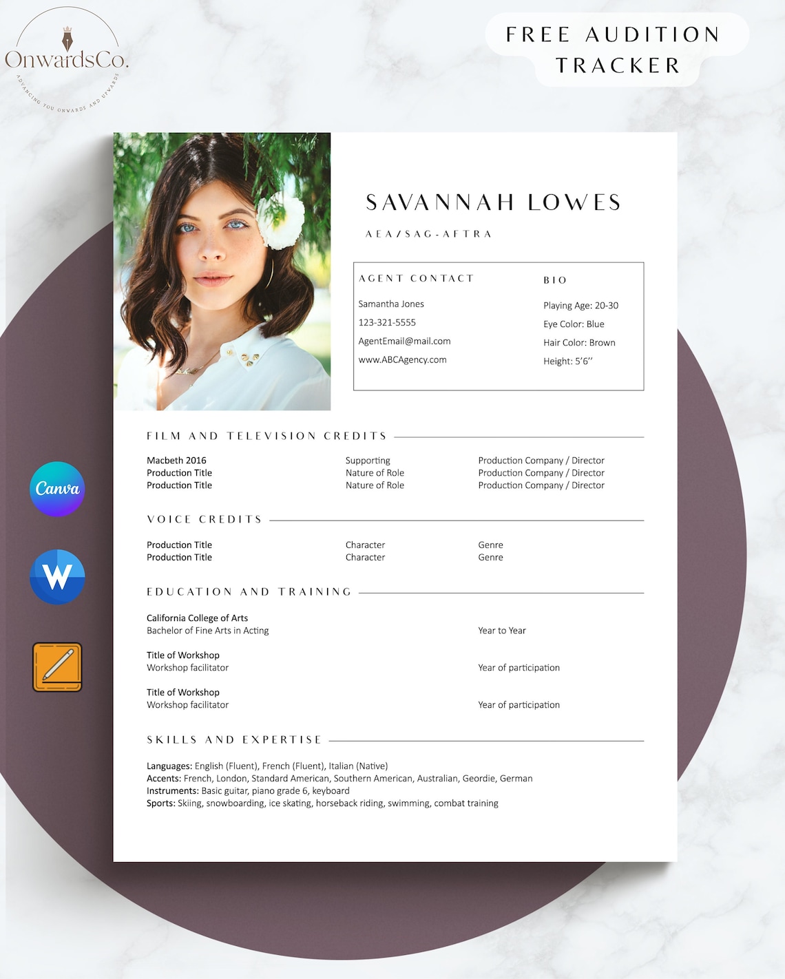 Actor Resume Format Kids Acting Resume Industry Standard Theatre Resume ...