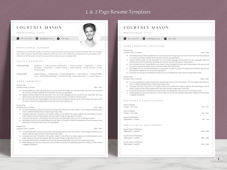 Resume Template Picture With Border Microsoft Word Resume 2 Page Unique ...