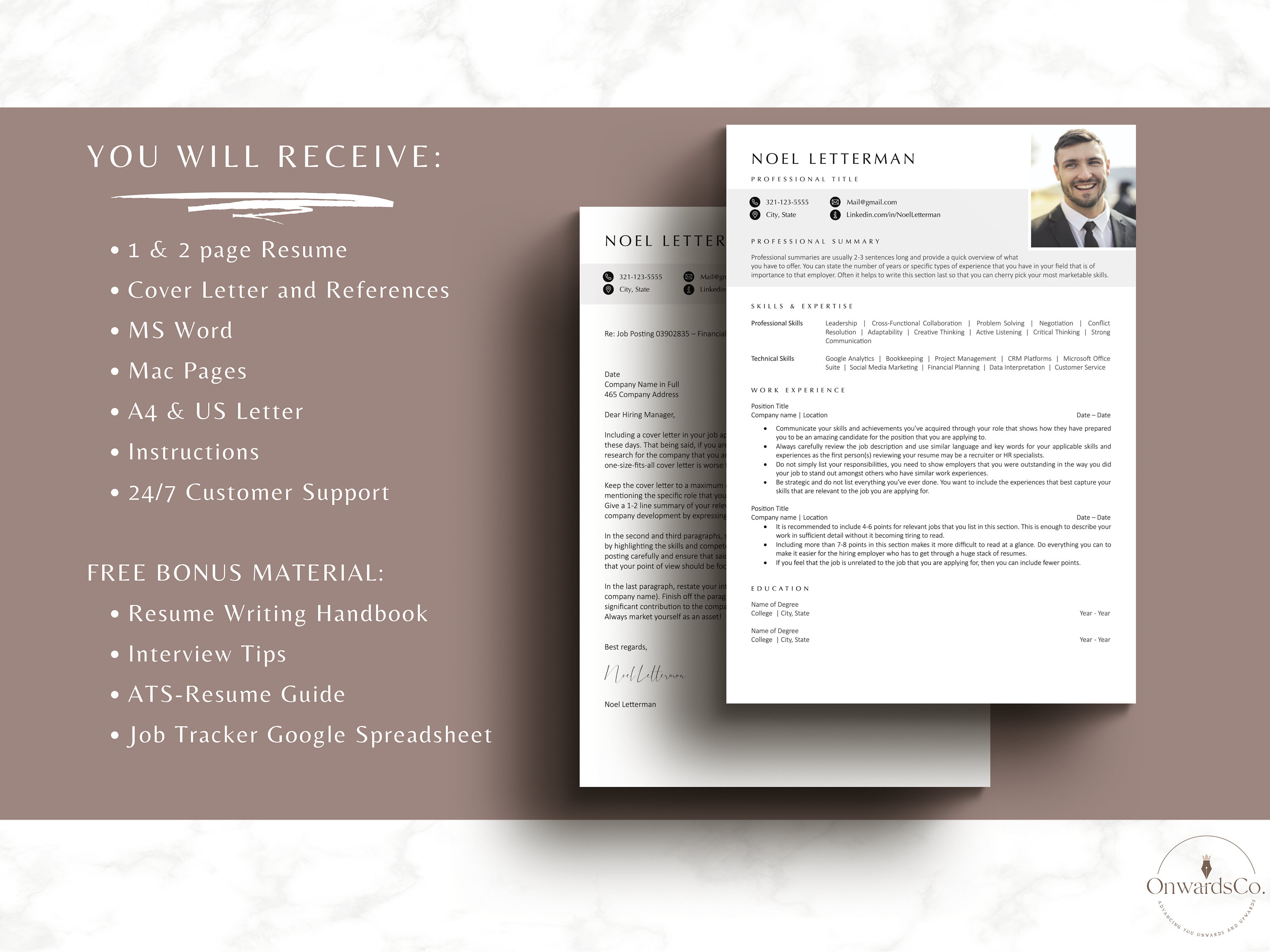 CV Resume Template With Photo Lebenslaufvorlage Mit Foto CV Template ...