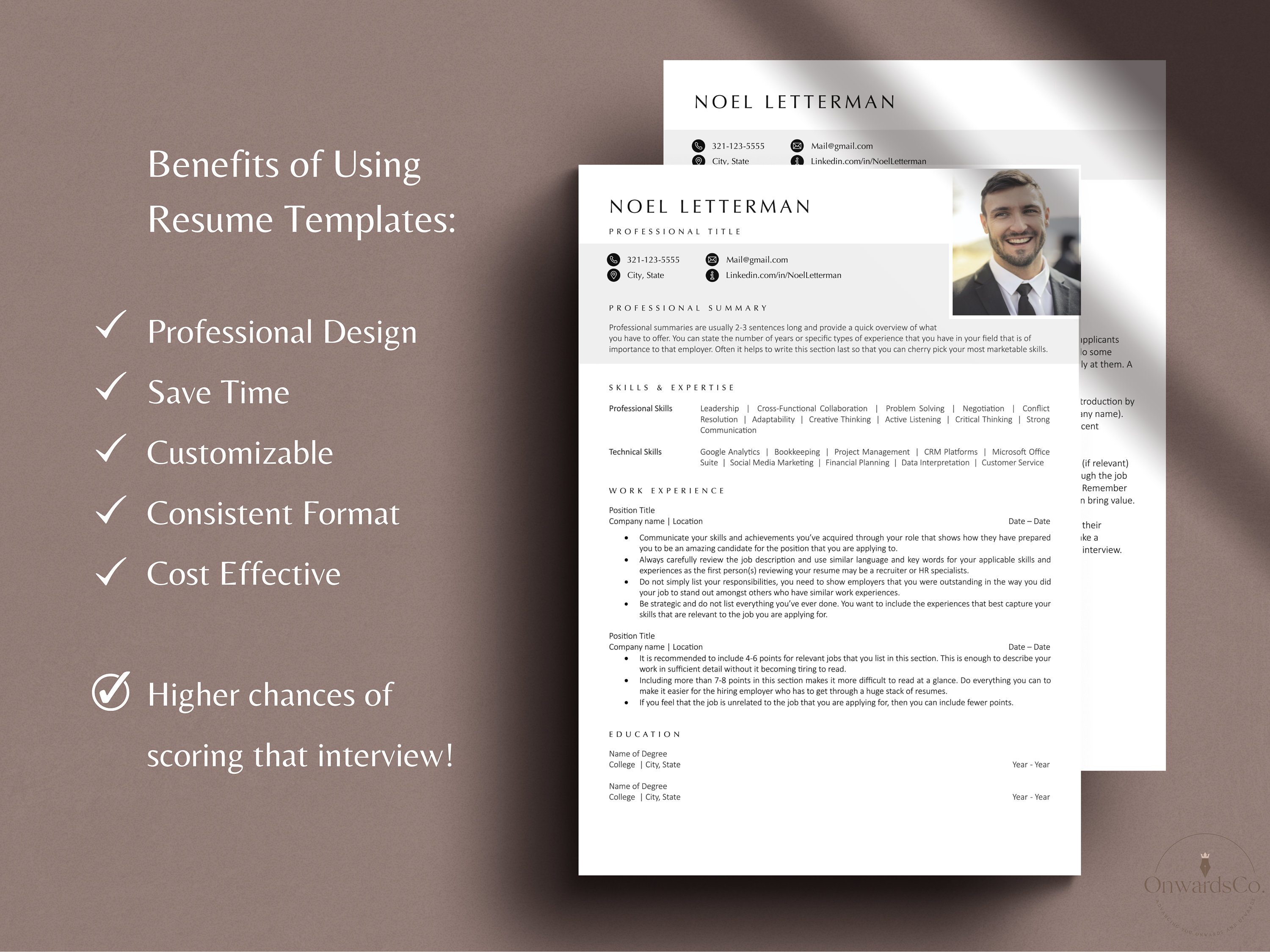 CV Resume Template With Photo Lebenslaufvorlage Mit Foto CV Template ...