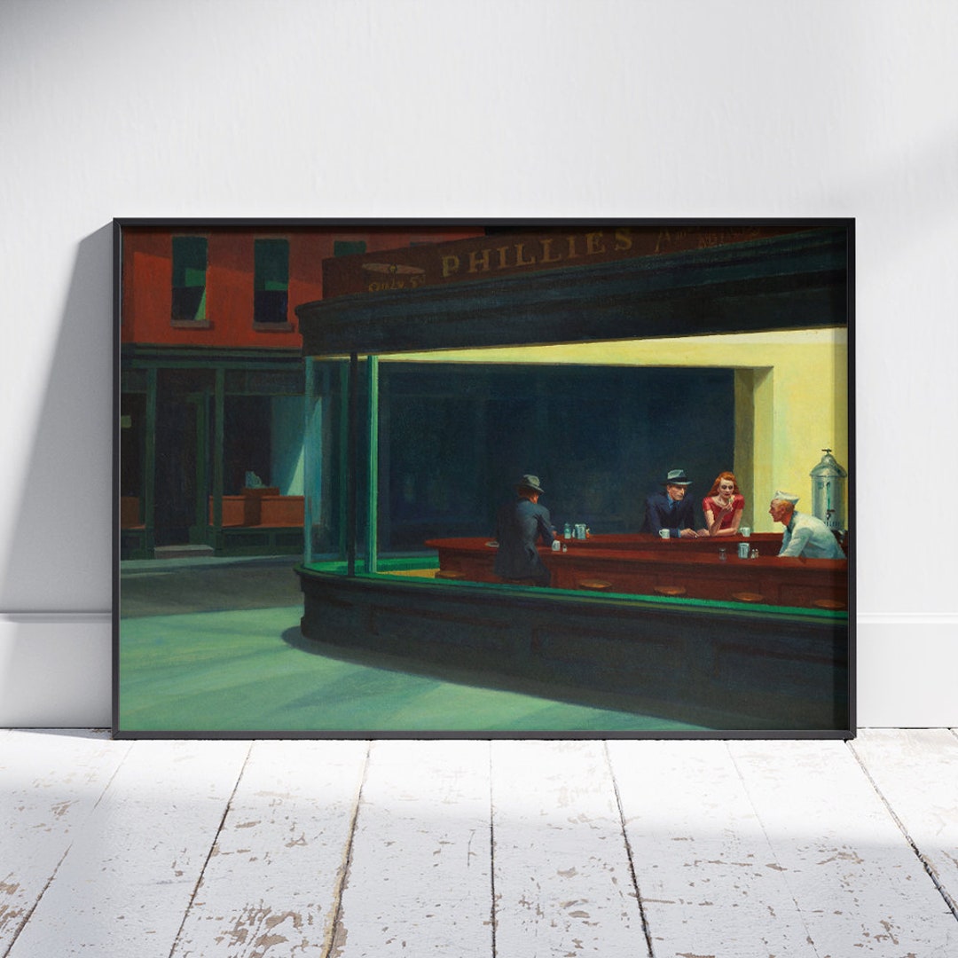 Nighthawks, Art Print, Digital Download - Etsy