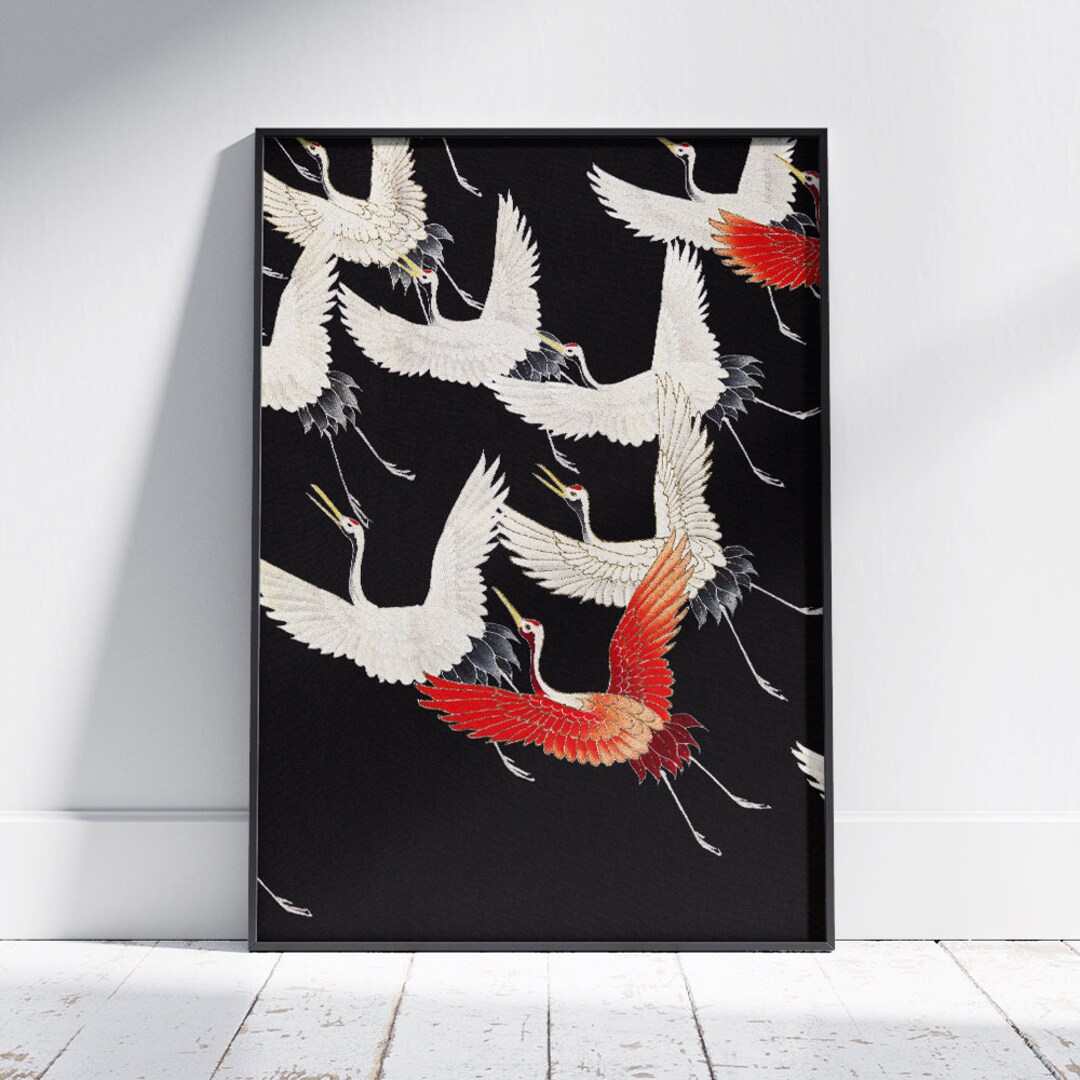Flying Cranes, Art Print, Digital Download - Etsy