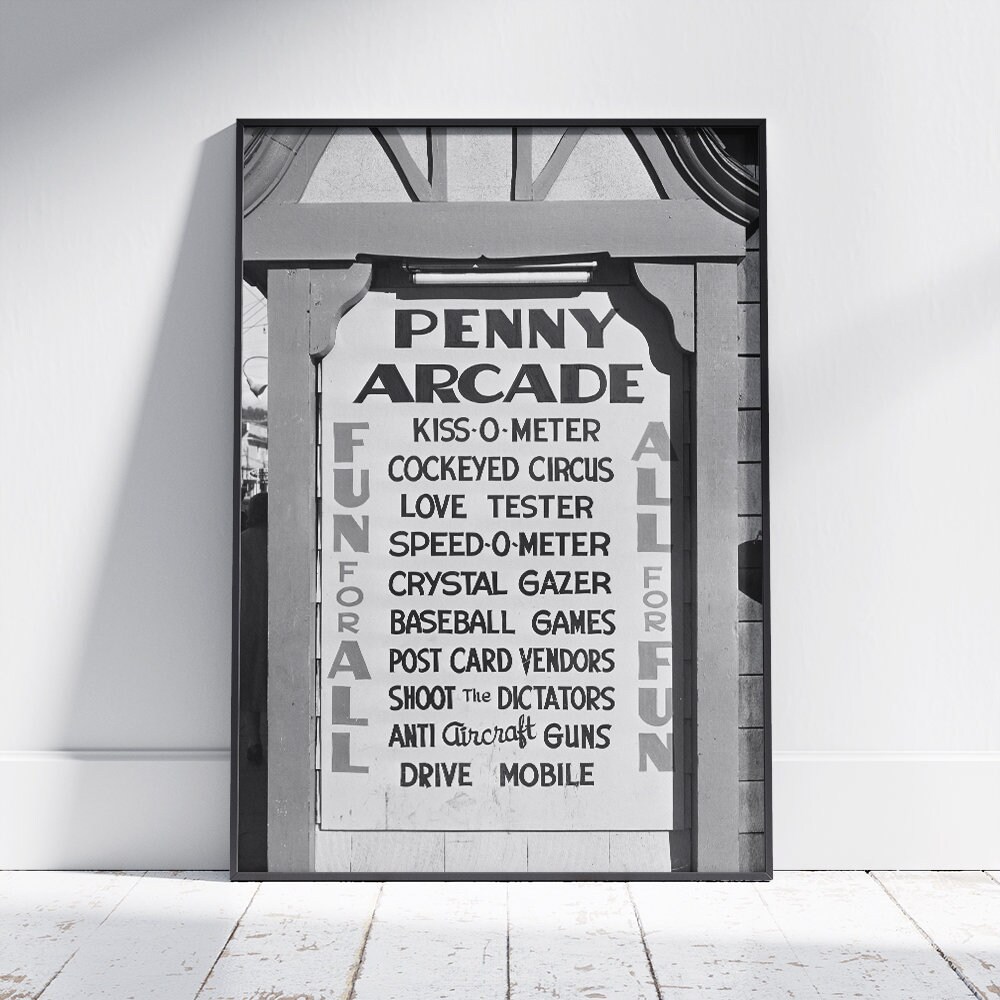 Penny Arcade, Vintage Photo, Wall Art, Digital Download - Etsy