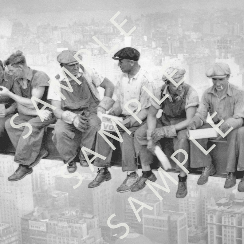 Lunch Atop a Skyscraper, Poster Print, Digital Download - Etsy