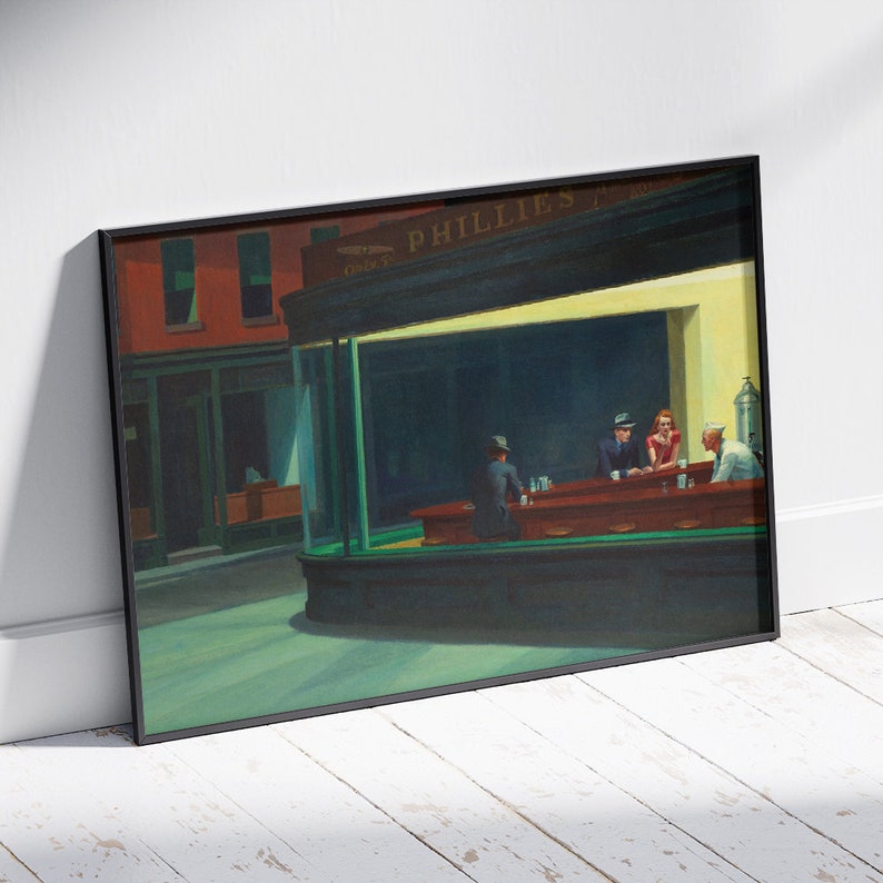 Nighthawks, Art Print, Digital Download - Etsy