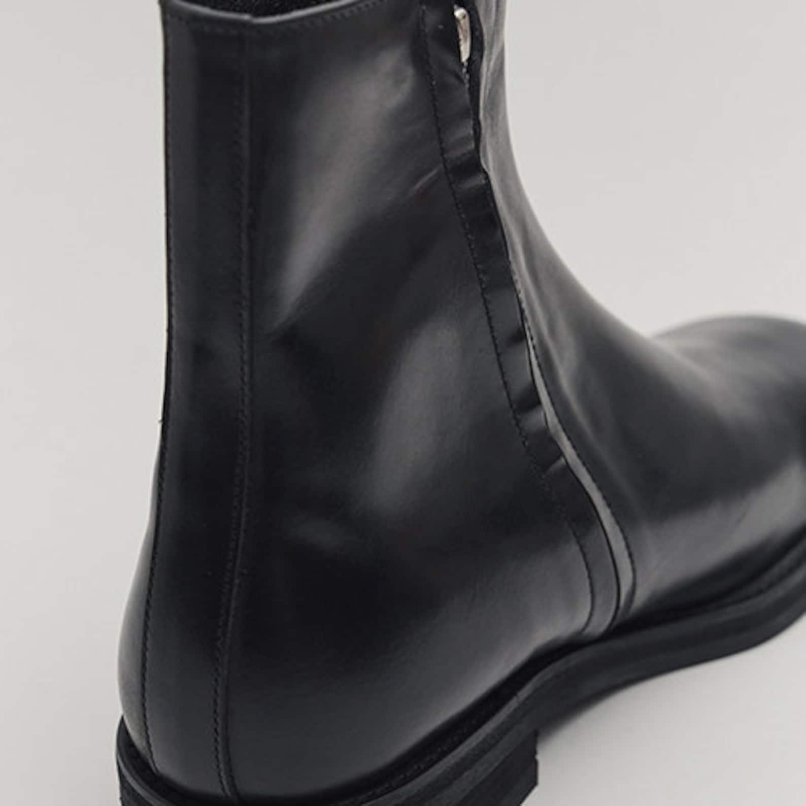 JOSEPHT Maro Black Leather Chelsea Boots Vibram Outsole Square Toe ...