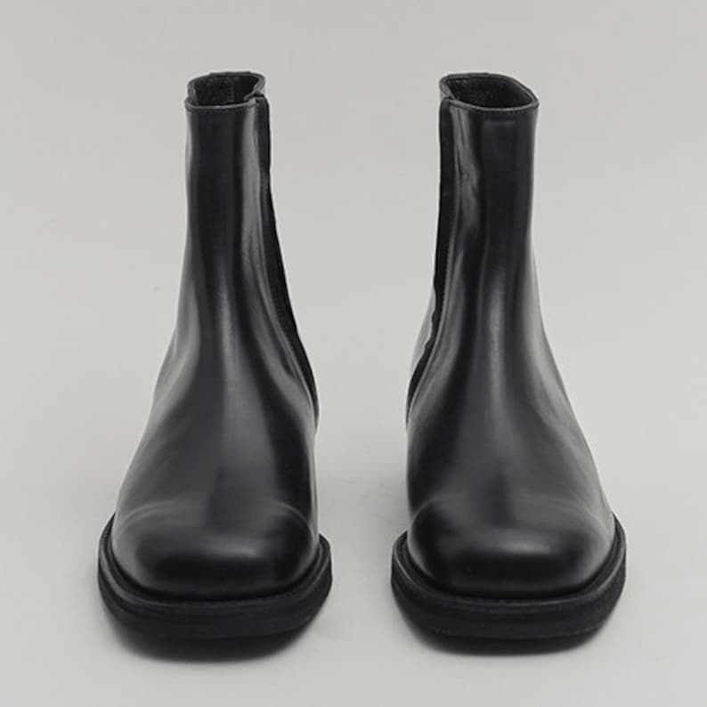 JOSEPHT Maro Black Leather Chelsea Boots Vibram Outsole Square Toe ...