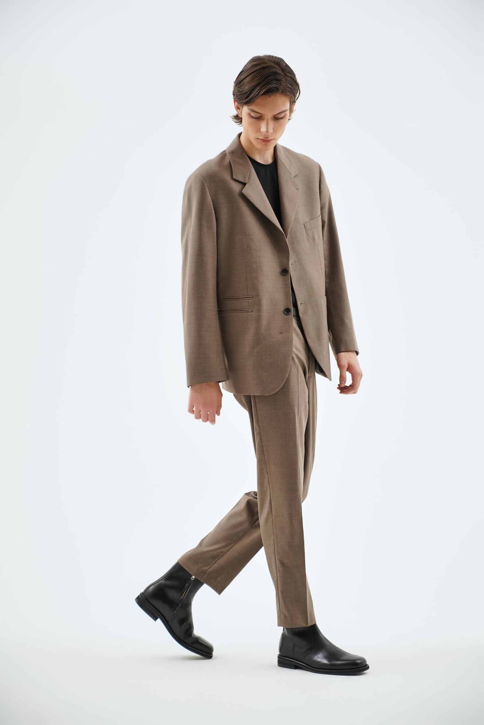 JOSEPHT Maro Black Leather Chelsea Boots Vibram Outsole Square Toe ...