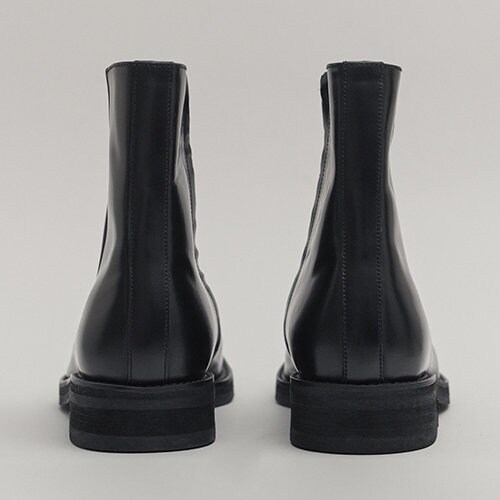 JOSEPHT Maro Black Leather Chelsea Boots Vibram Outsole Square Toe ...