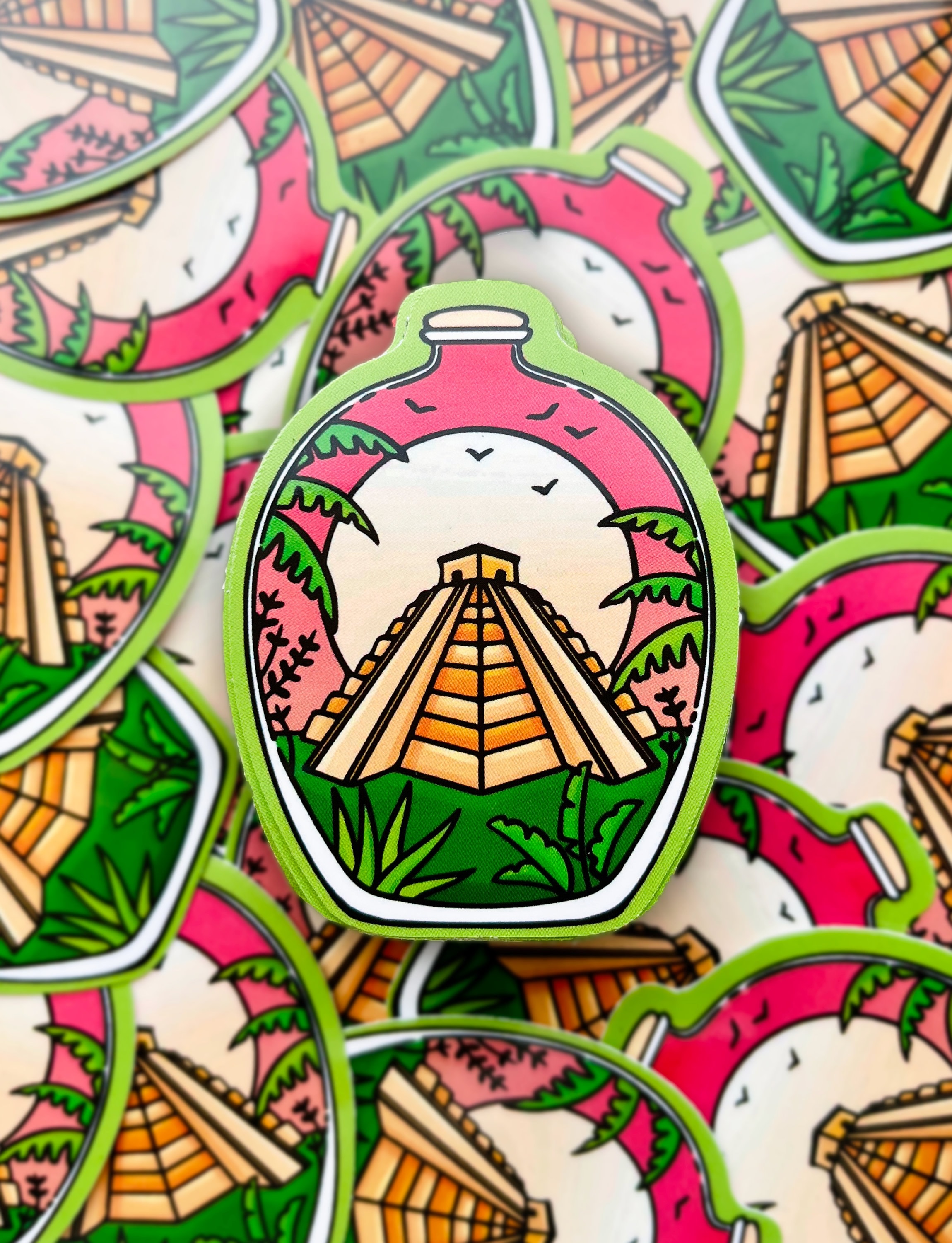 Mayan Temple Vinyl Sticker Modern Simplistic Bold Historical ...