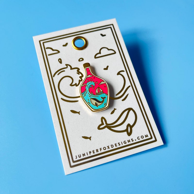 Whale Enamel Pin Etsy