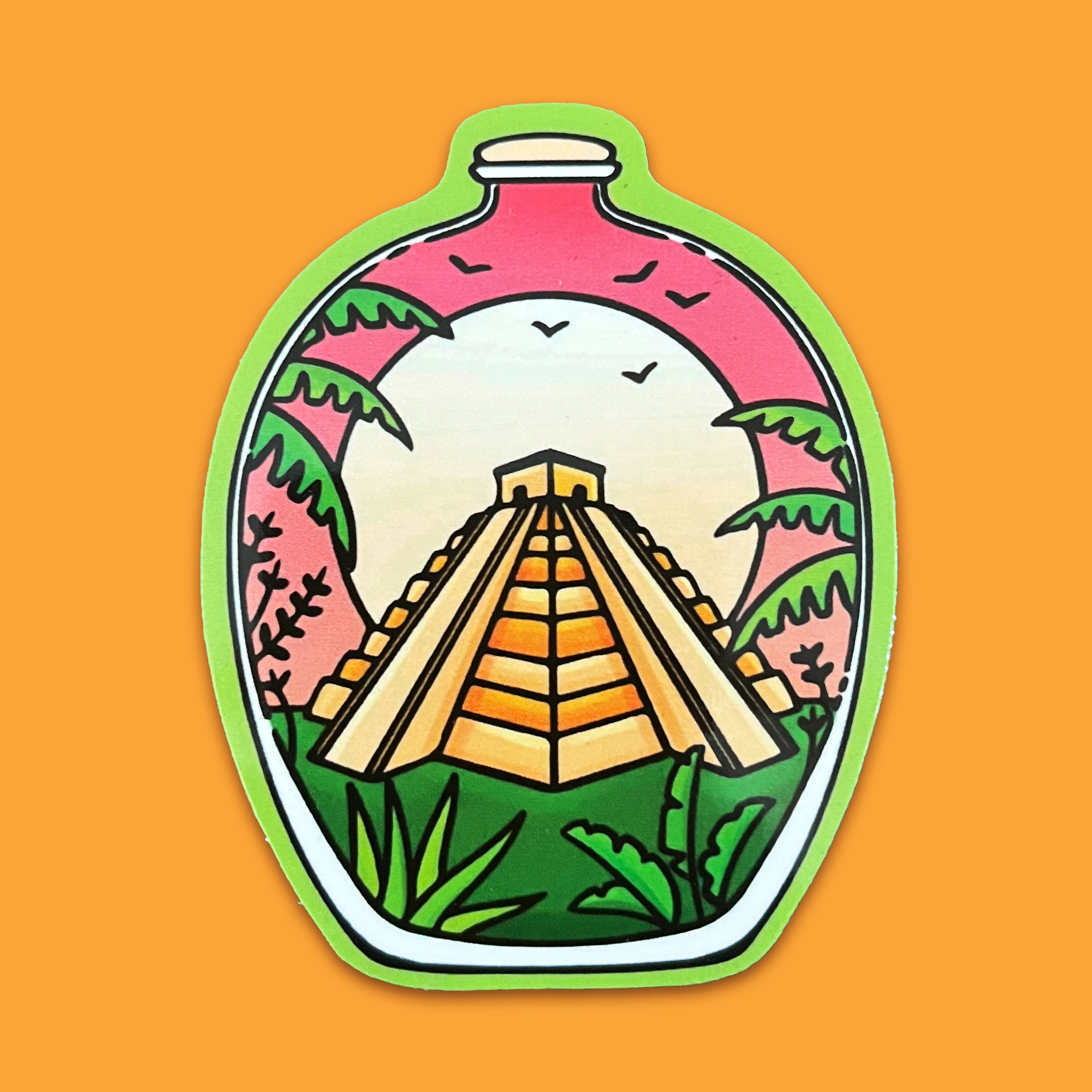 Mayan Temple Vinyl Sticker Modern Simplistic Bold Historical ...