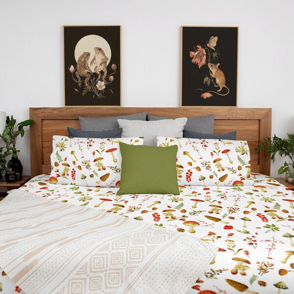 Mushroom Print Sheets - Etsy