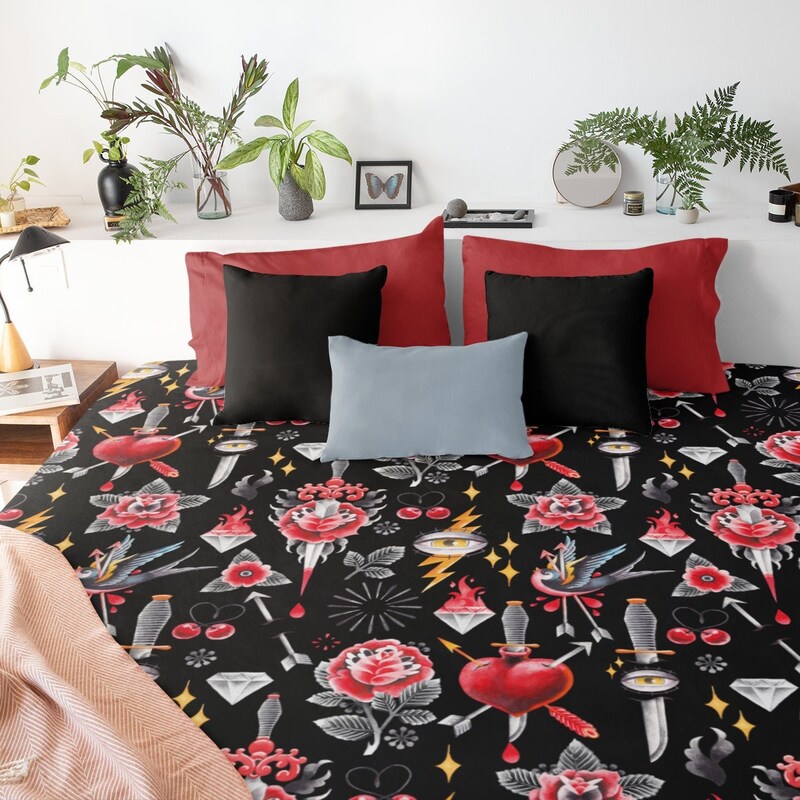 Goth Queen Bed Sheets - Etsy