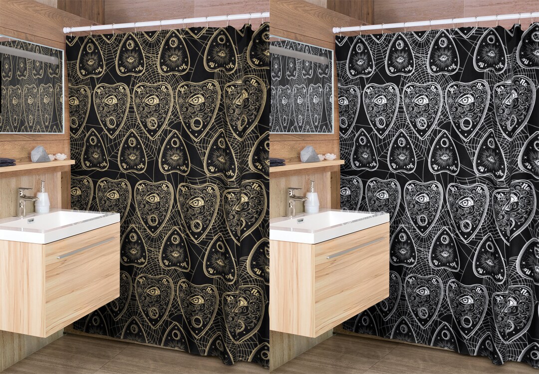 Ouija Spiderwebs Shower Curtains Whimsigoth Bohemian Gothic Witchy ...
