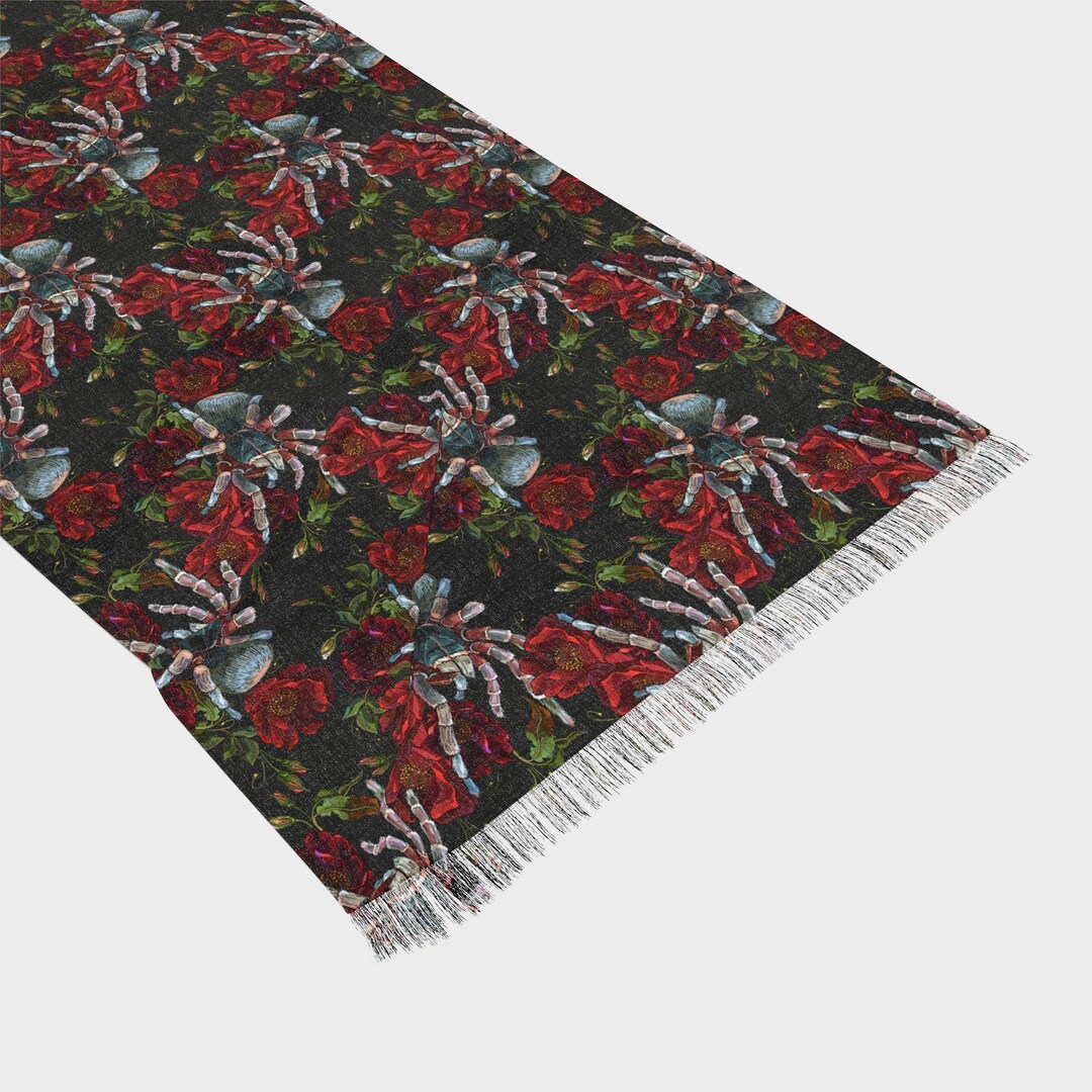 Floral Tarantula Light Scarf | Whimsigoth Gothic Witchy Horror Romantic ...