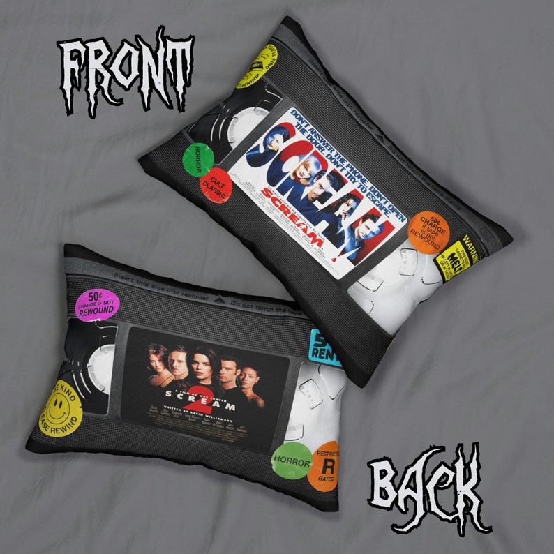 Your Pick Horror VHS Double Sided 20 X 14 Lumbar - Etsy