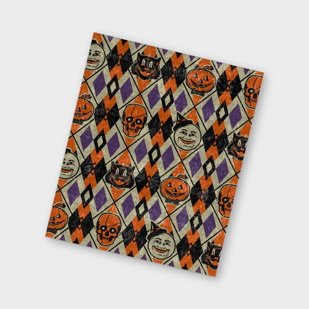 Vintage Halloween Crushed Velvet Blanket | Retro Kitsch Horror Punk ...