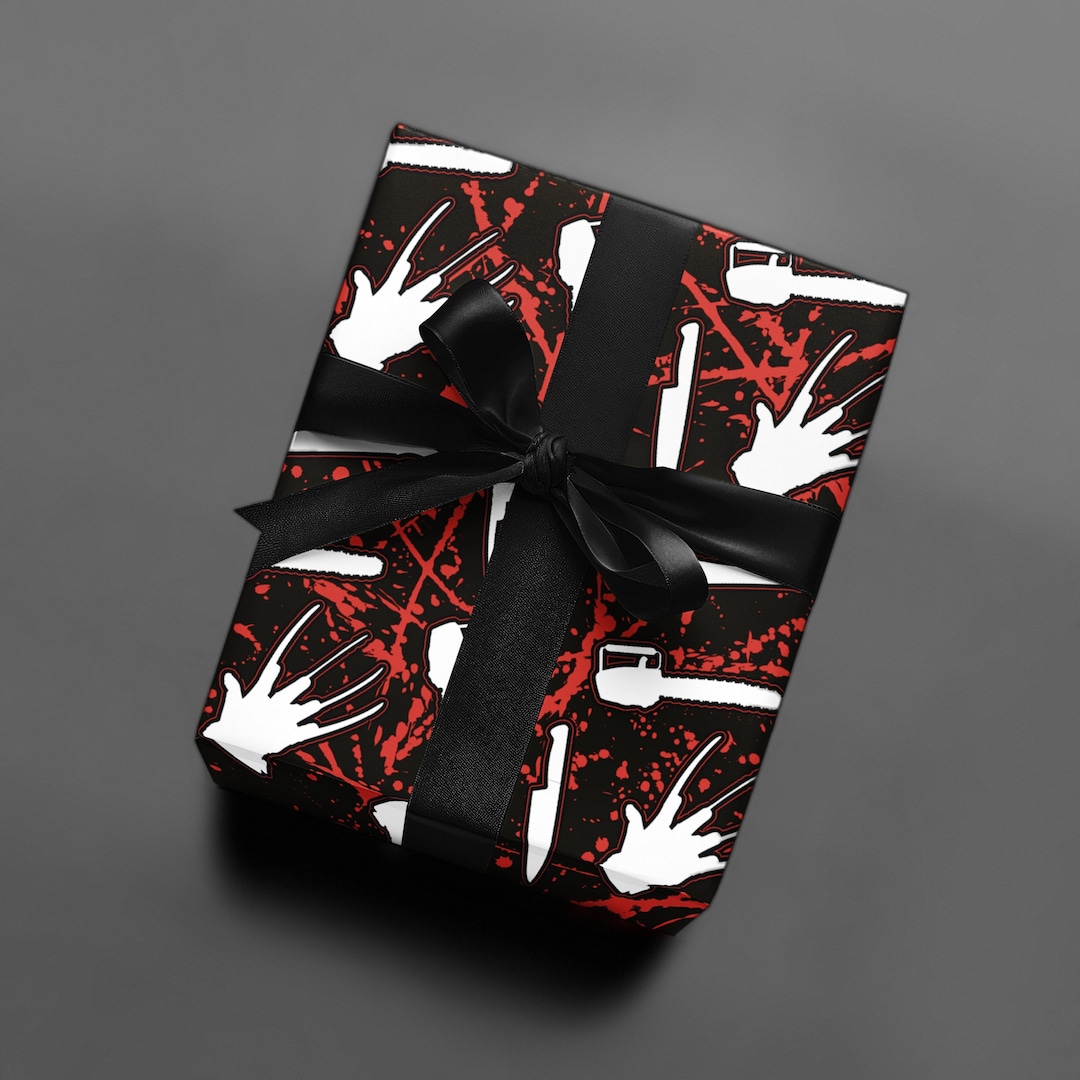 Slasher Movie Madness Wrapping Paper Horror Goth Punk Slasher Movie ...