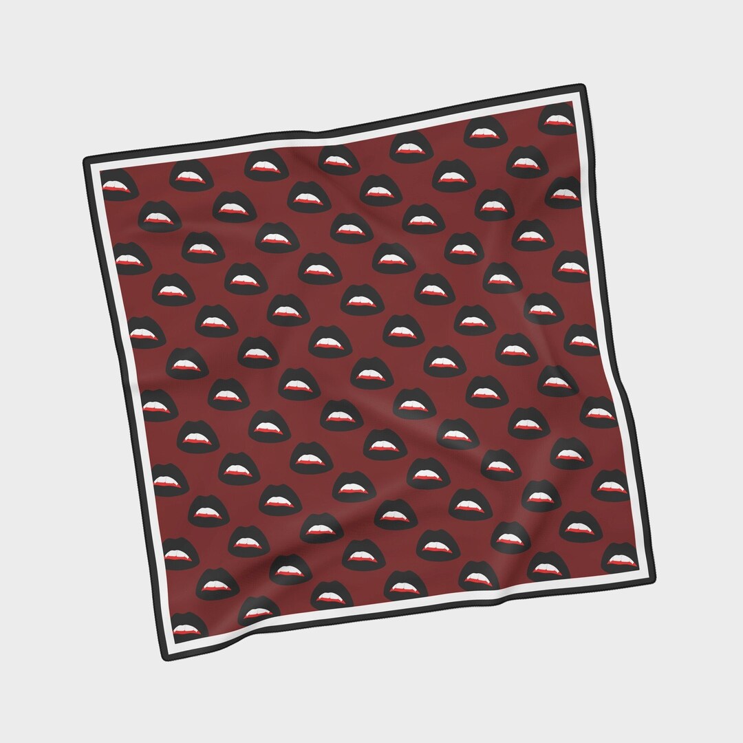 Vampiress Lips Chiffon Scarf | Vampire Goth Gothabilly Psychobilly ...