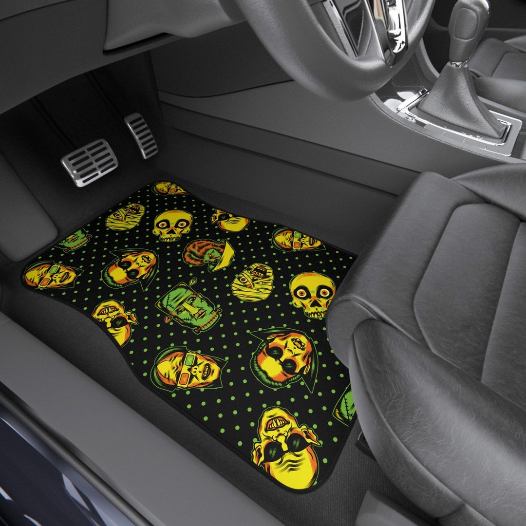 Monster Print Car Mats | Alt Goth Retro Horror Punk Kitsch Halloween ...