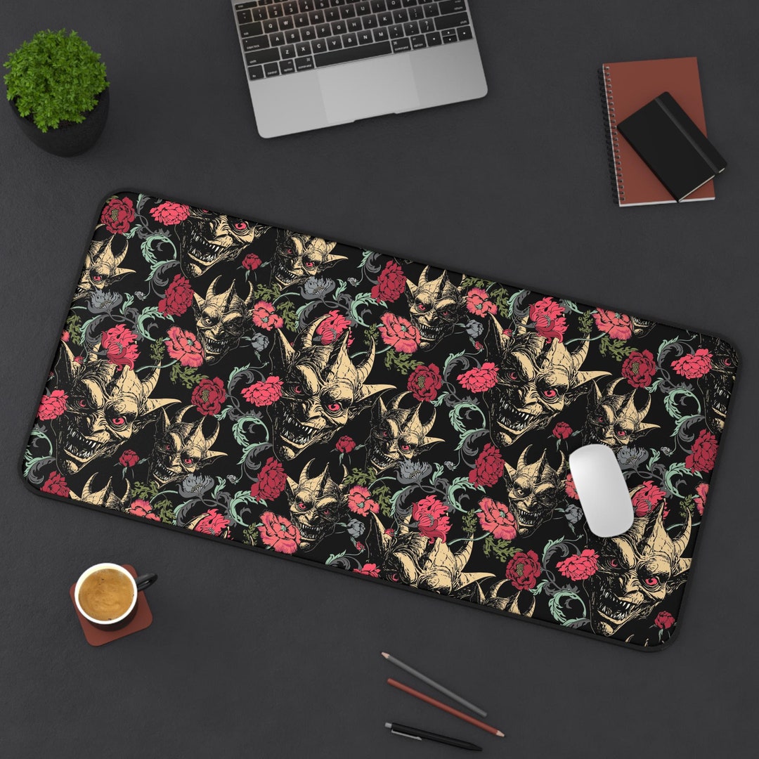 Gargoyle Desk Mat | Gothic Horror Halloween Witchy Whimsigoth Magic ...