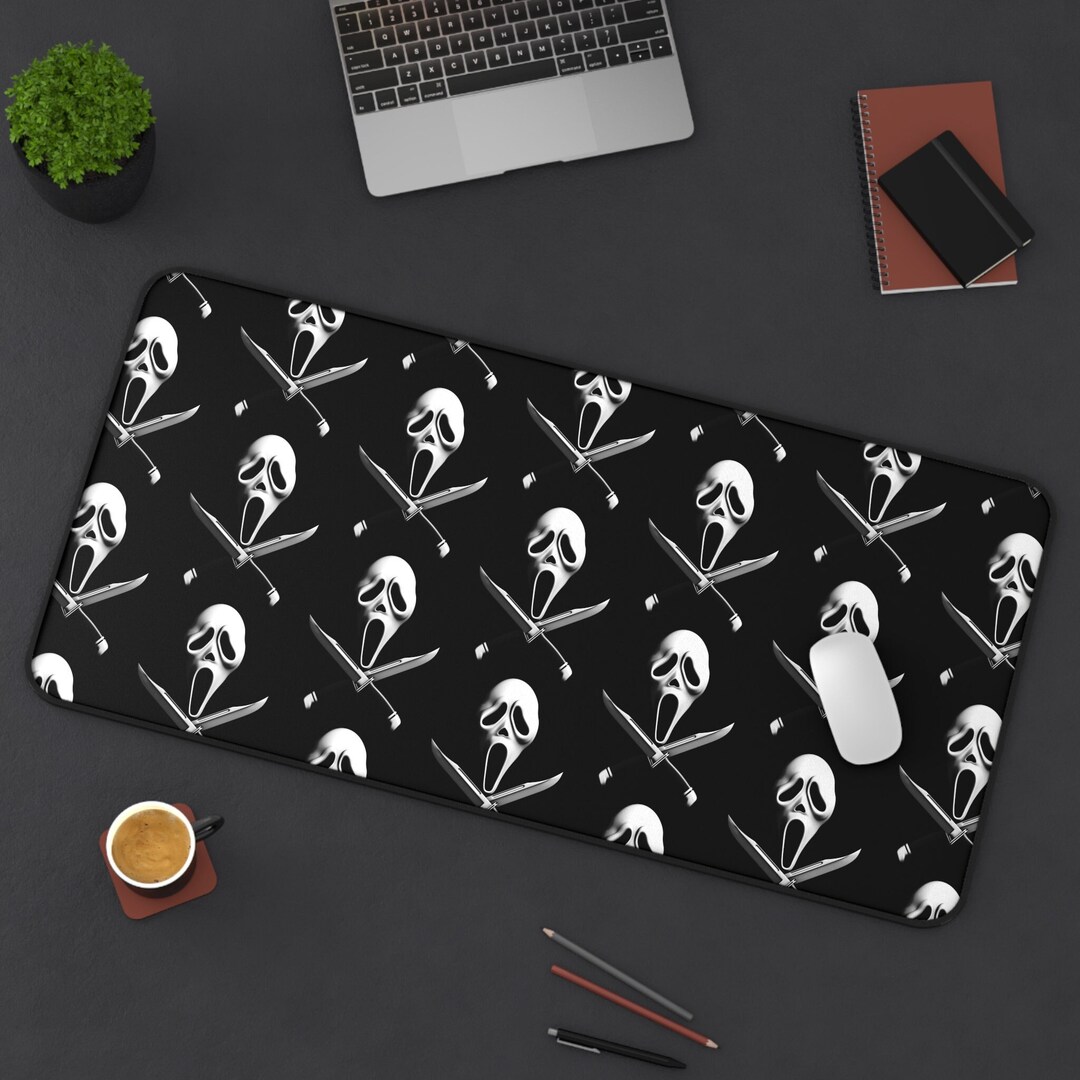 Ghostly Screaming Mask Desk Mat Horror Slasher Movie Goth Punk Unique ...