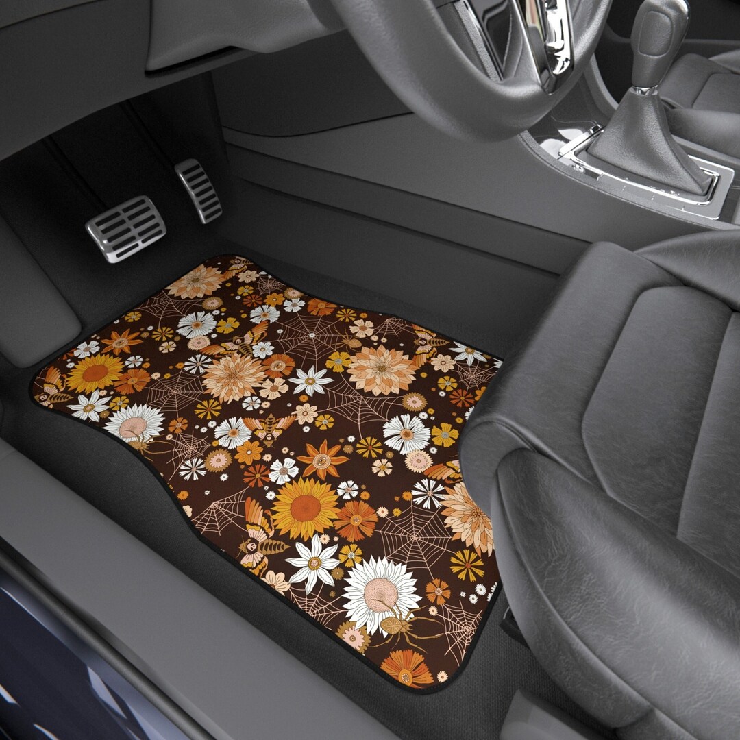 Groovy Death's-head Moth Car Mats | Retro 70s Witchy Whimsigoth Horror ...