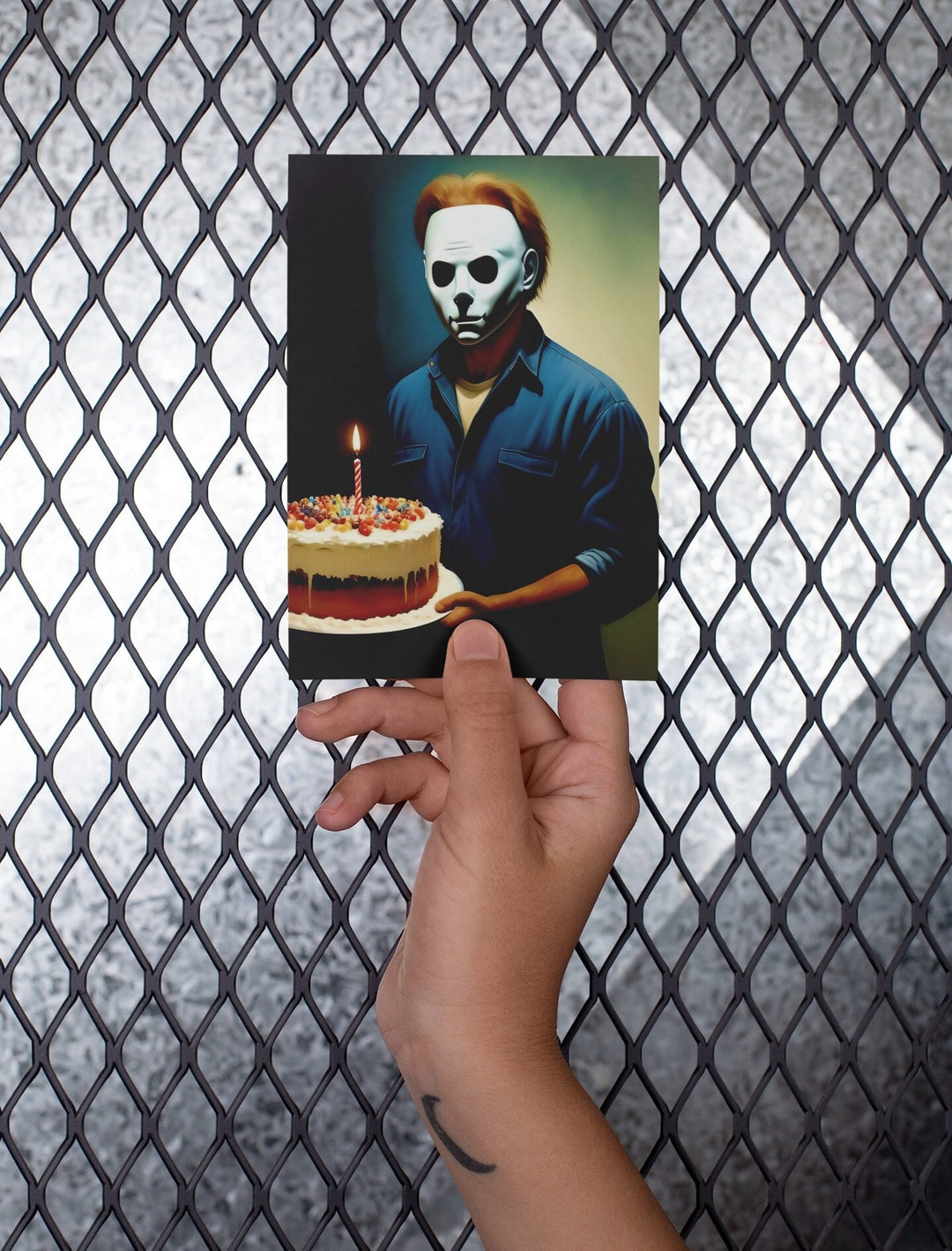 Halloween Cake Greeting Cards | Michael Myers Slasher Horror Movie Goth ...