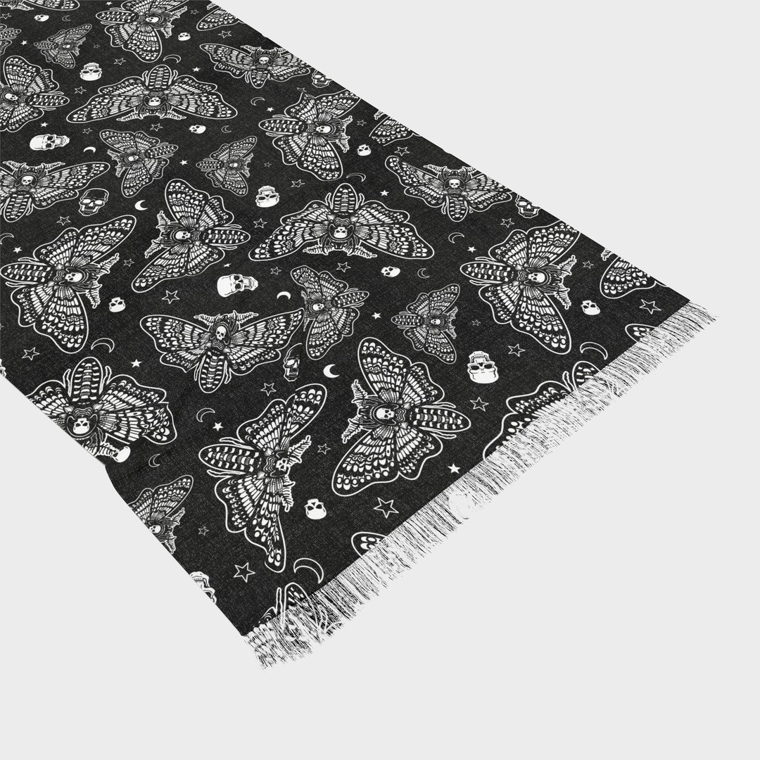 Death's-head Moth Light Scarf | Whimsigoth Occult Magic Gothic Witchy ...