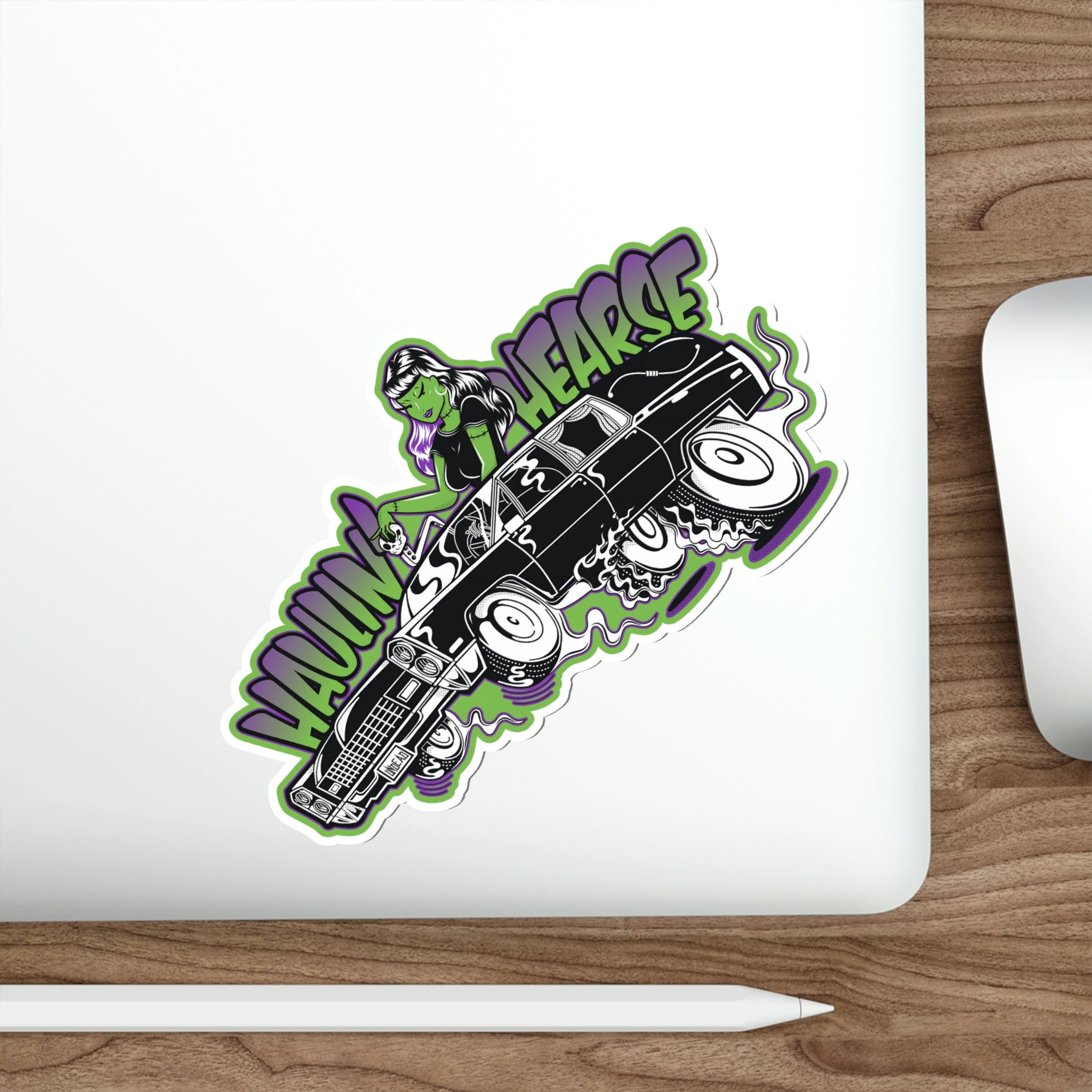 Haulin' Hearse Waterproof Kiss-cut Vinyl Decal - Etsy