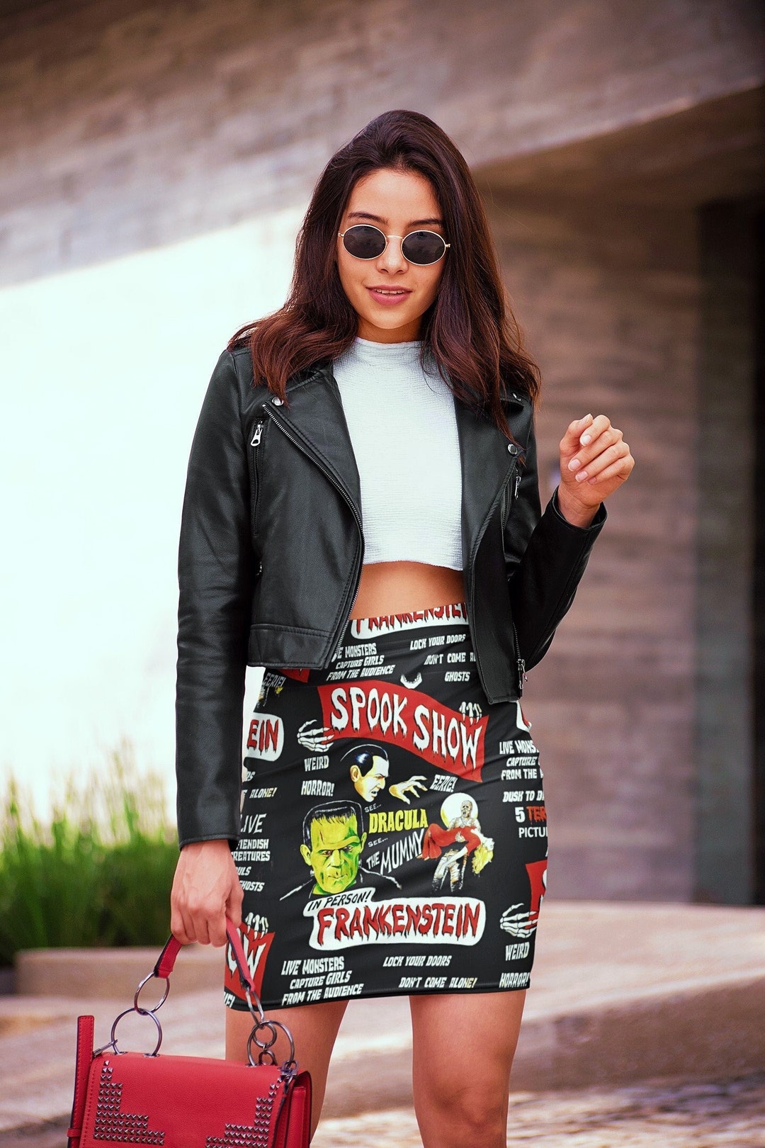 Live Spook Show Women's Pencil & Skater Skirts | Frankenstein Dracula ...