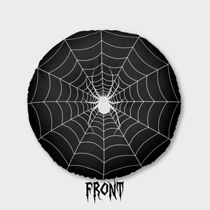 Large Spider Web Round Tufted Floor Cushion Pillow Whimsigoth Horror ...